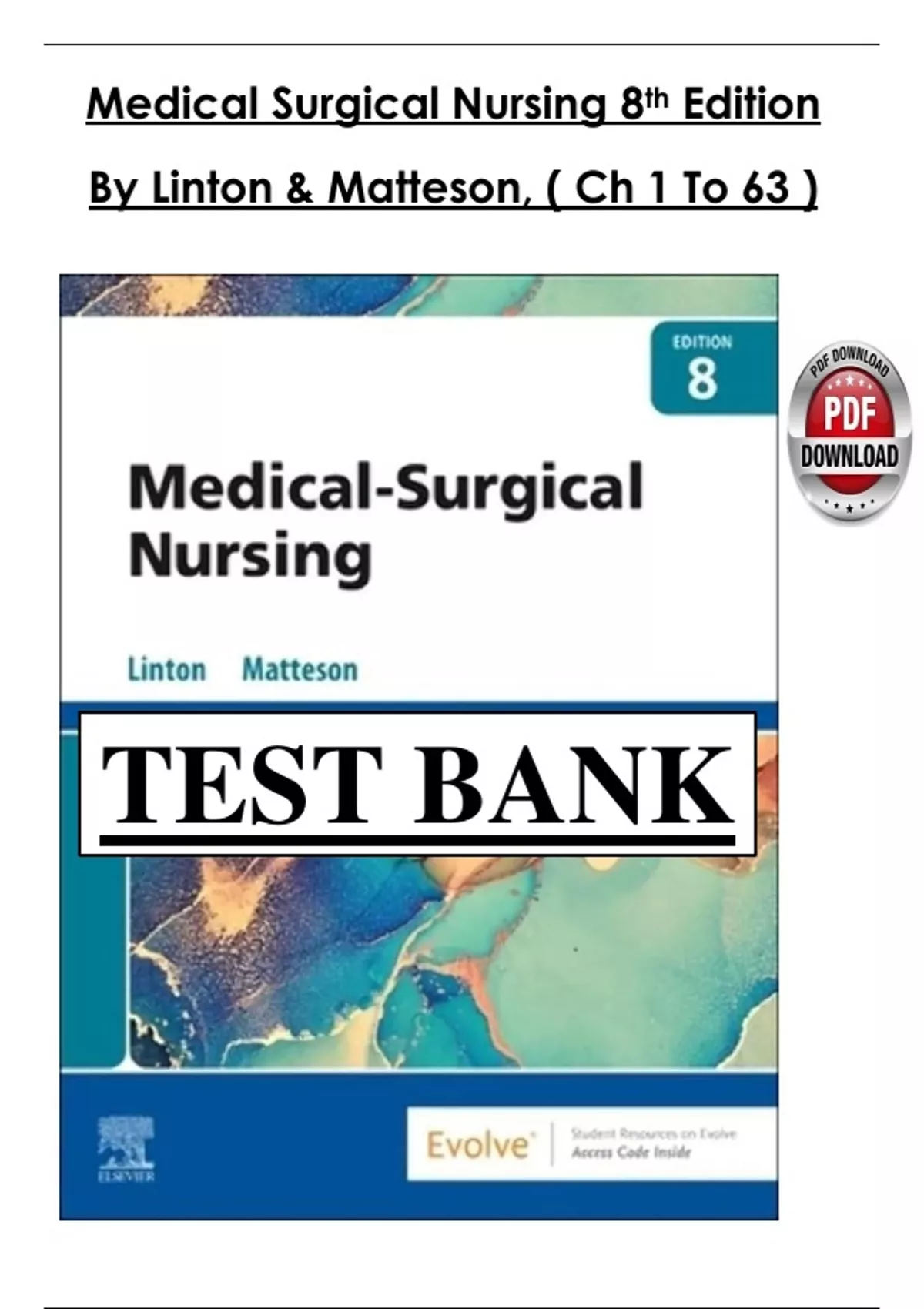 Medical-Surgical Nursing | Linton & Matteson | 8th Edition | Complete ...