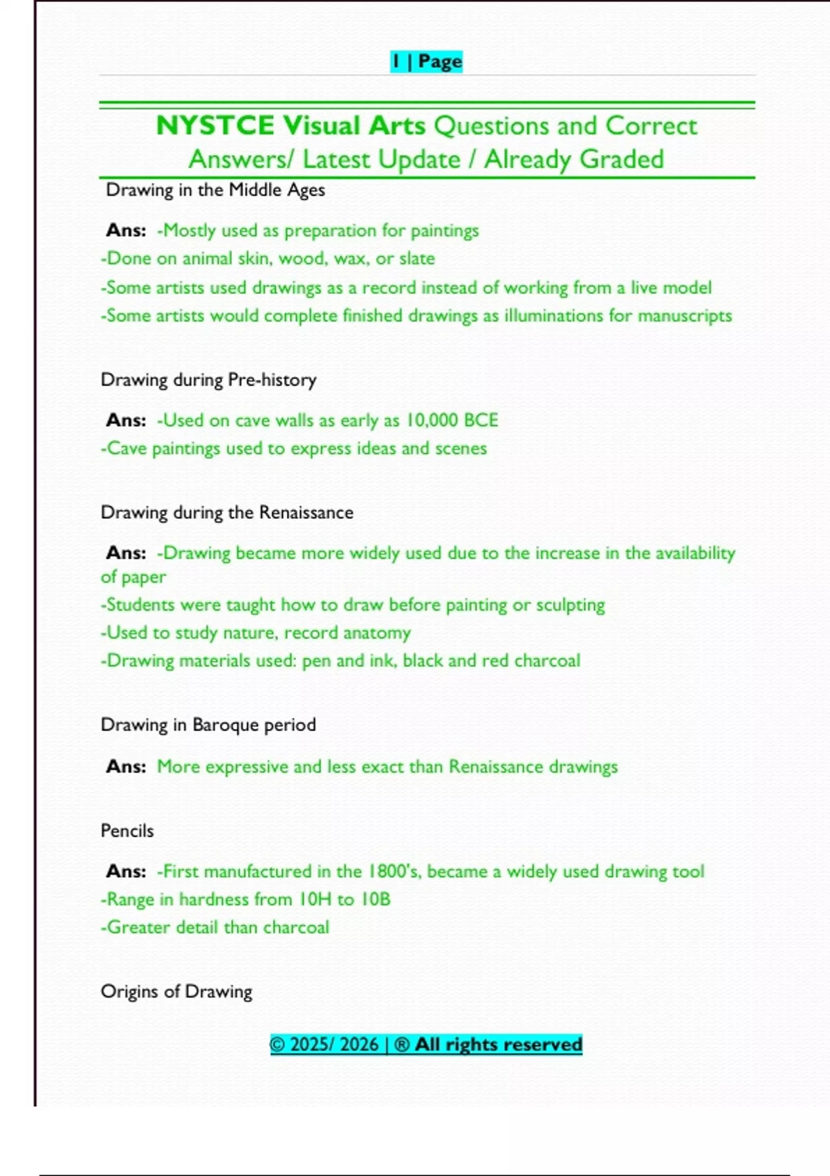 NYSTCE Visual Arts – Questions and Correct Answers | Complete Guide to ...