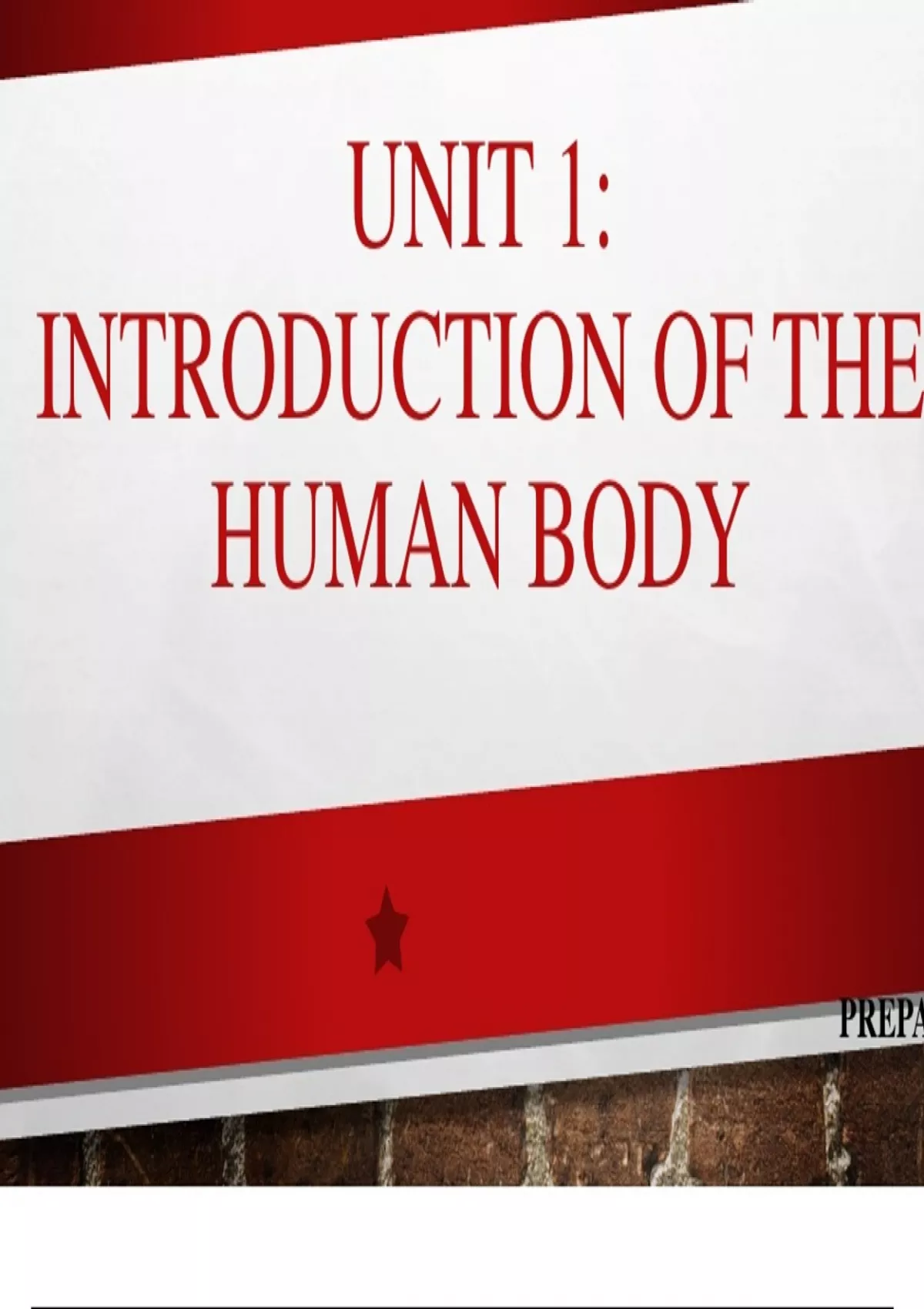 Unit 1: Introduction Of The Human Body - Introduction of the human body ...