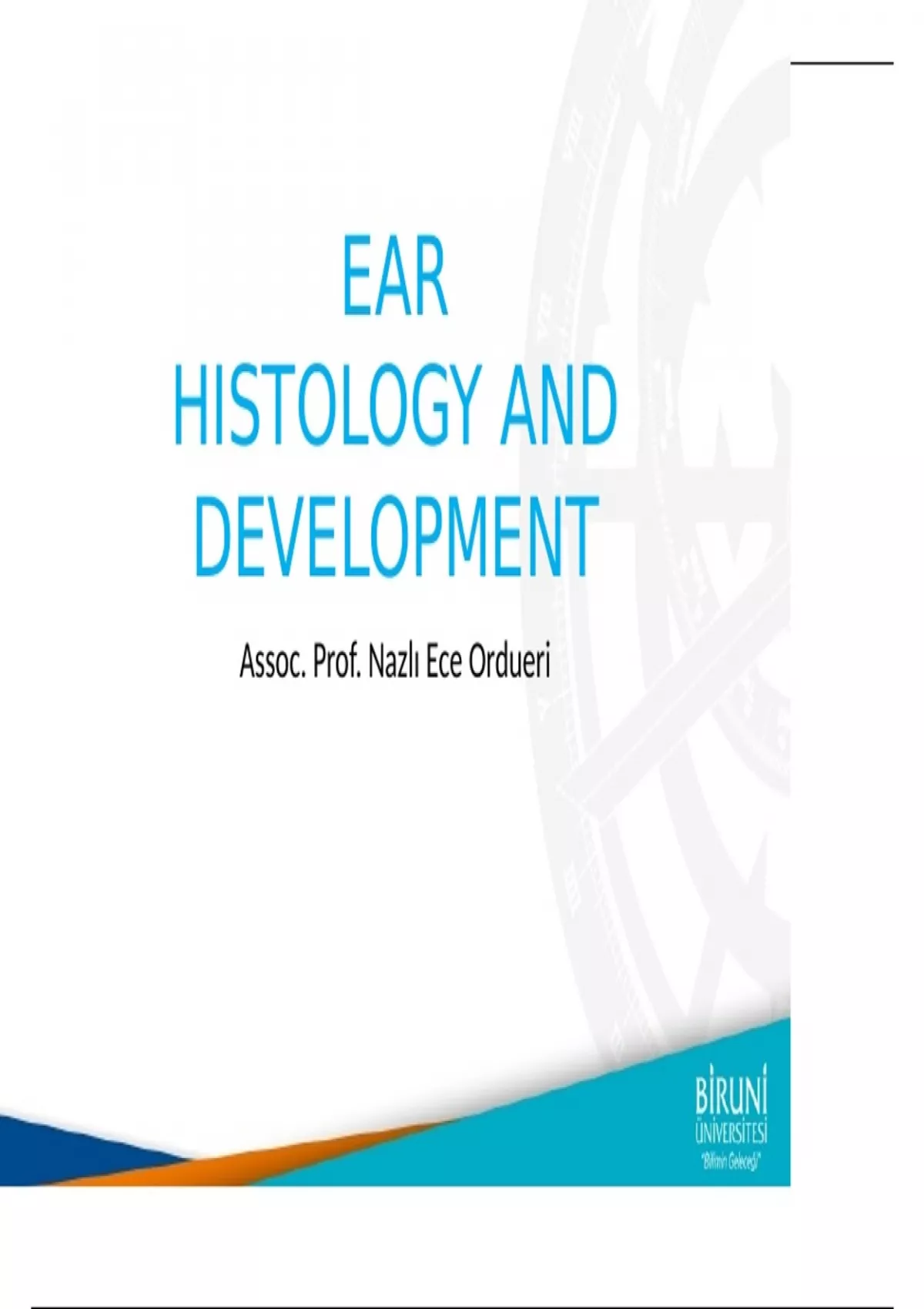 Histology (Ear) CNS - MED303 - Stuvia US