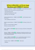 EPALS UPDATED ACTUAL Exam Questions and CORRECT Answers - EPALS - Stuvia US
