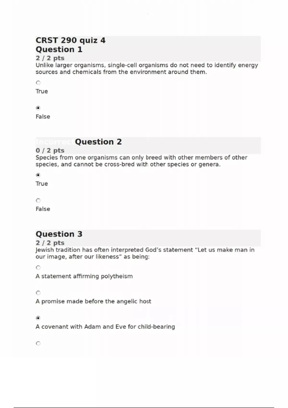 CRST 290 Quiz 4 – Liberty University | NEW 2025 Version | Score 100% ...