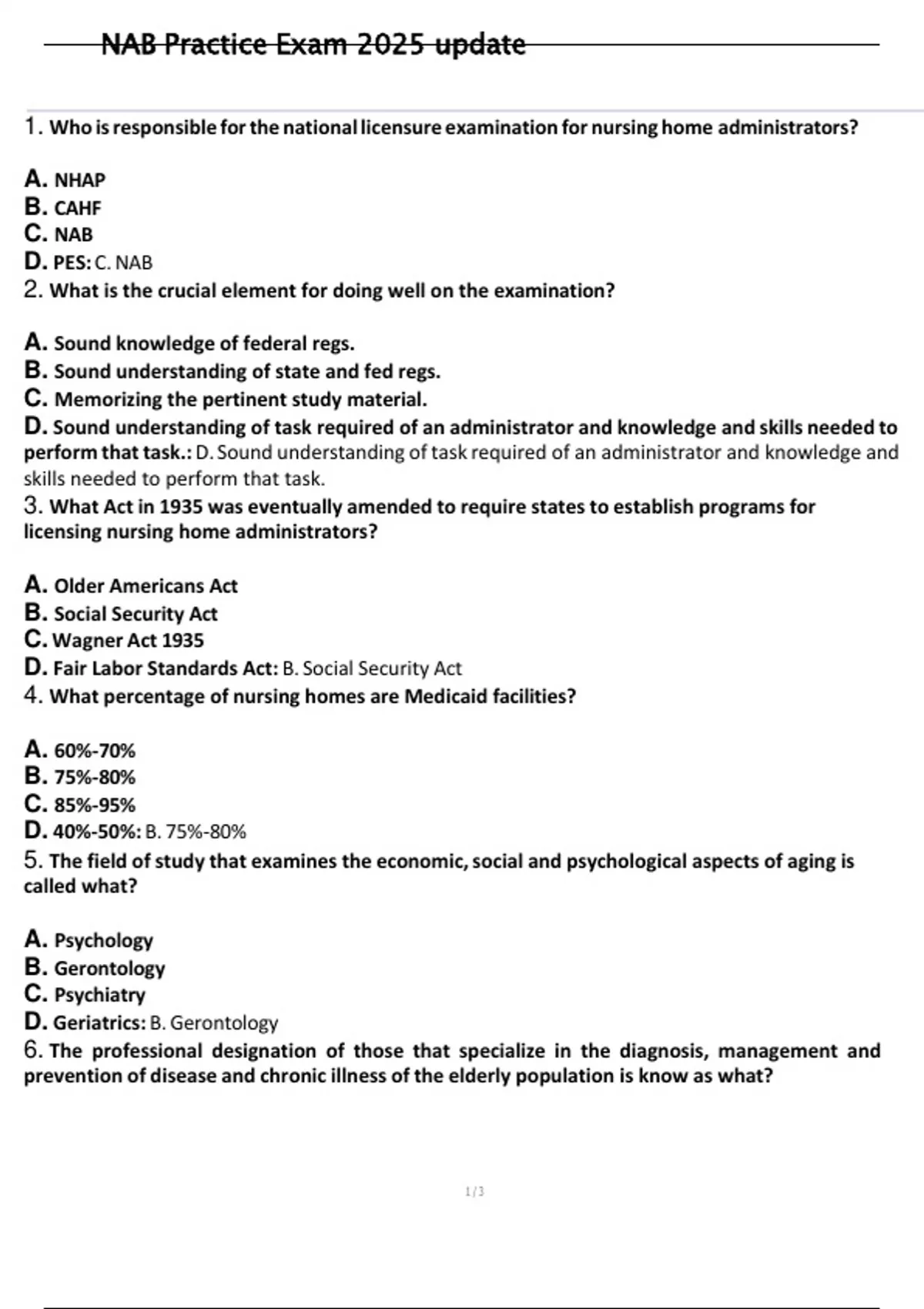NAB Practice Exam 2025 update - Nab - Stuvia US