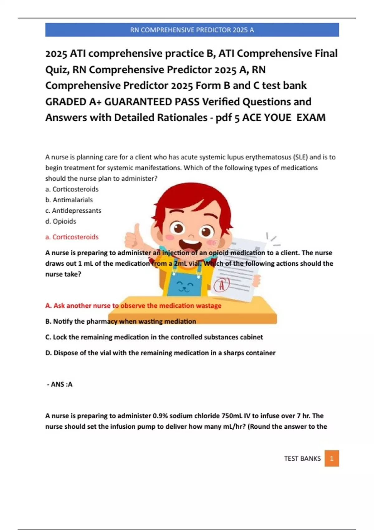 2025 ATI comprehensive practice B, ATI Comprehensive Final Quiz, RN Comprehensive Predictor 2025 ...