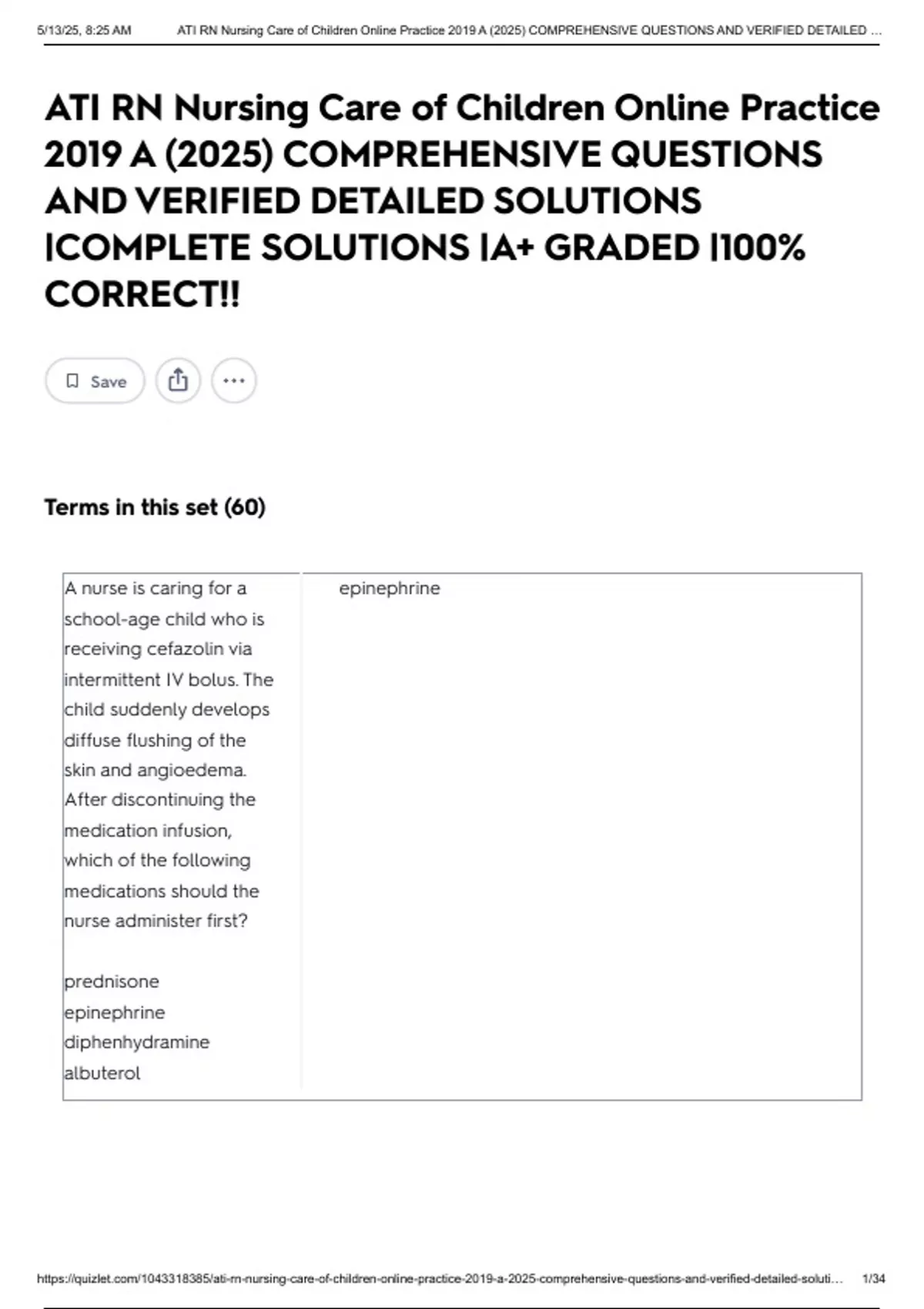 ATI RN Nursing Care of Children Online Practice 2019 A (2025 ...