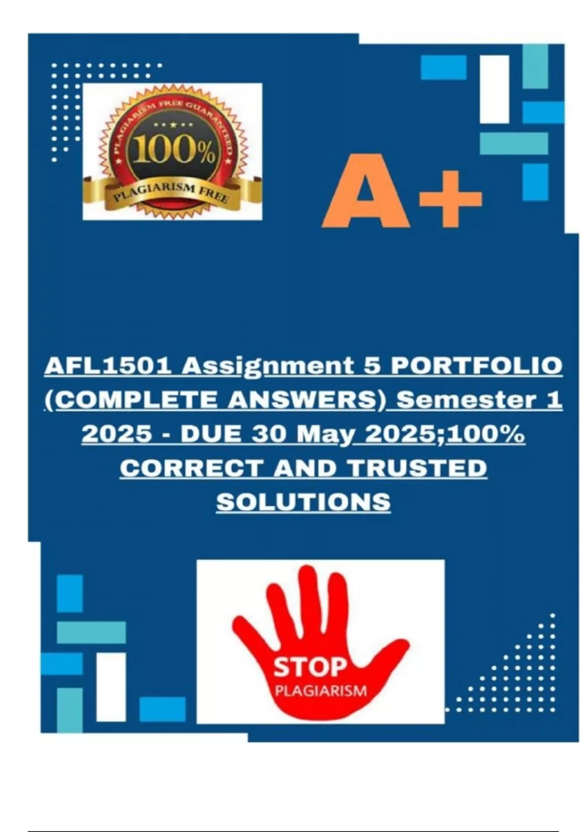 AFL1501 Assignment 5 PORTFOLIO (COMPLETE ANSWERS) Semester 1 2025 - DUE ...