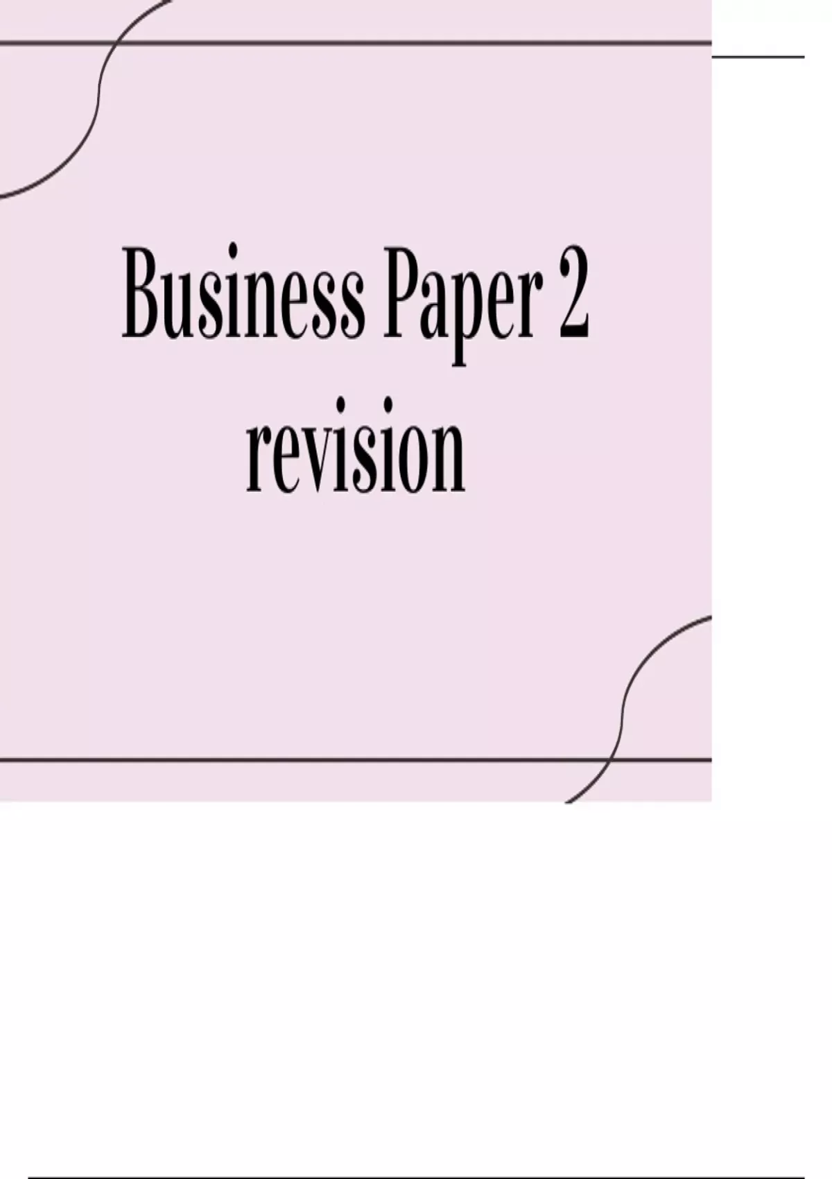 Business GCSE edexcel Paper 2 revision summary notes grade 9 slides ...