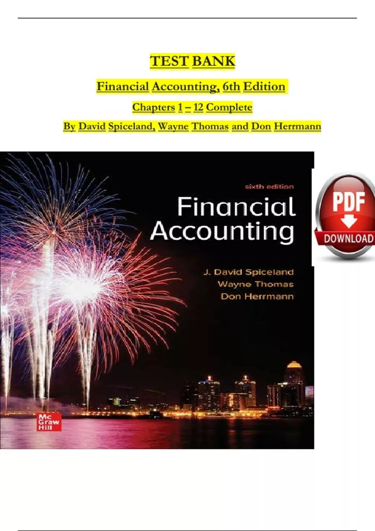 COMPLETE Test Bank for Financial Accounting, 5th Edition by David ...