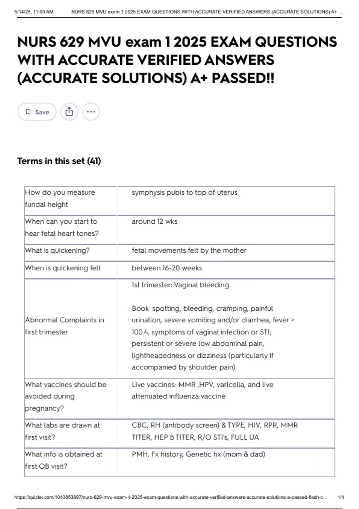 NURS 629 MVU exam 1 2025 EXAM QUESTIONS WITH ACCURATE VERIFIED ANSWERS ...