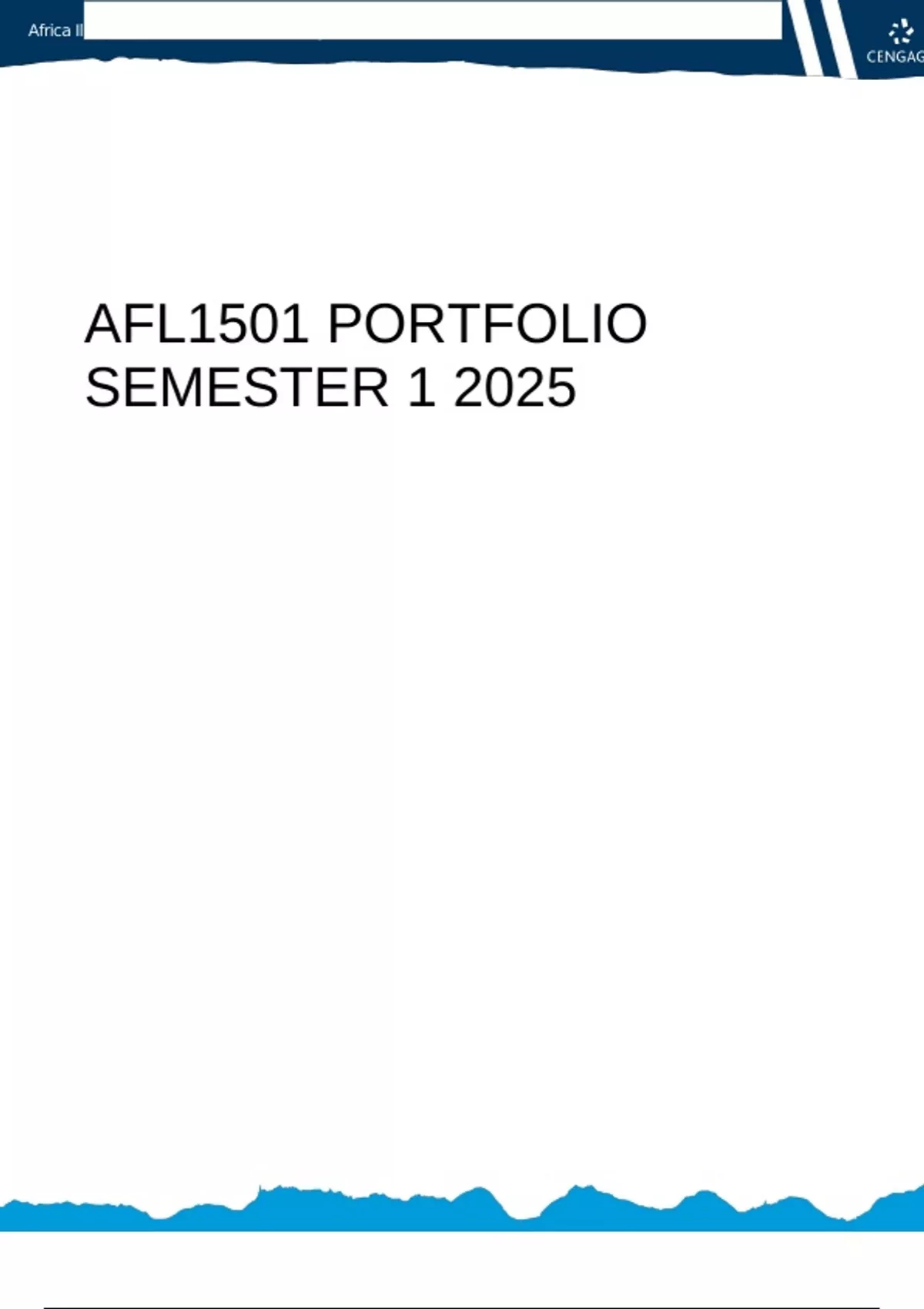 AFL1501 ASSIGMENT 6 SEMESTER 1 PORTFOLIO 2025 SOLUTION - Language ...
