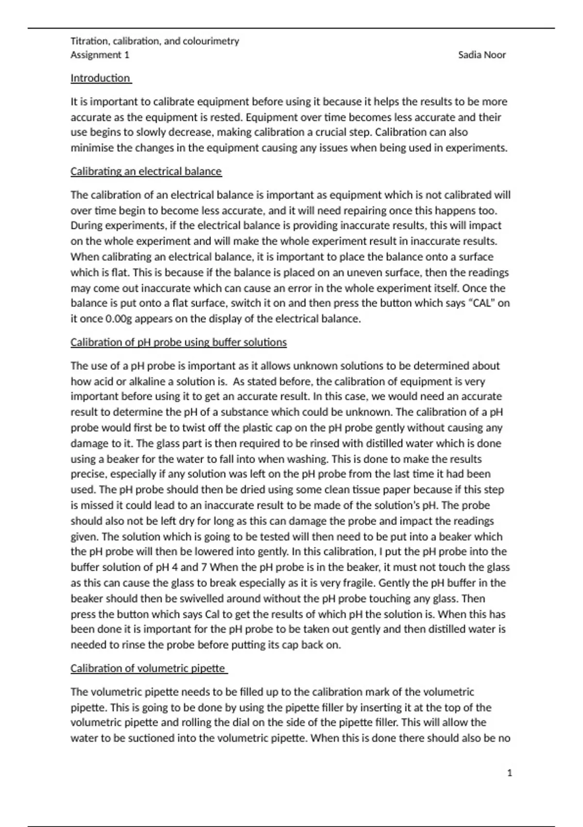 BTEC Applied Science Unit 2A- Practical Scientific Procedures and ...