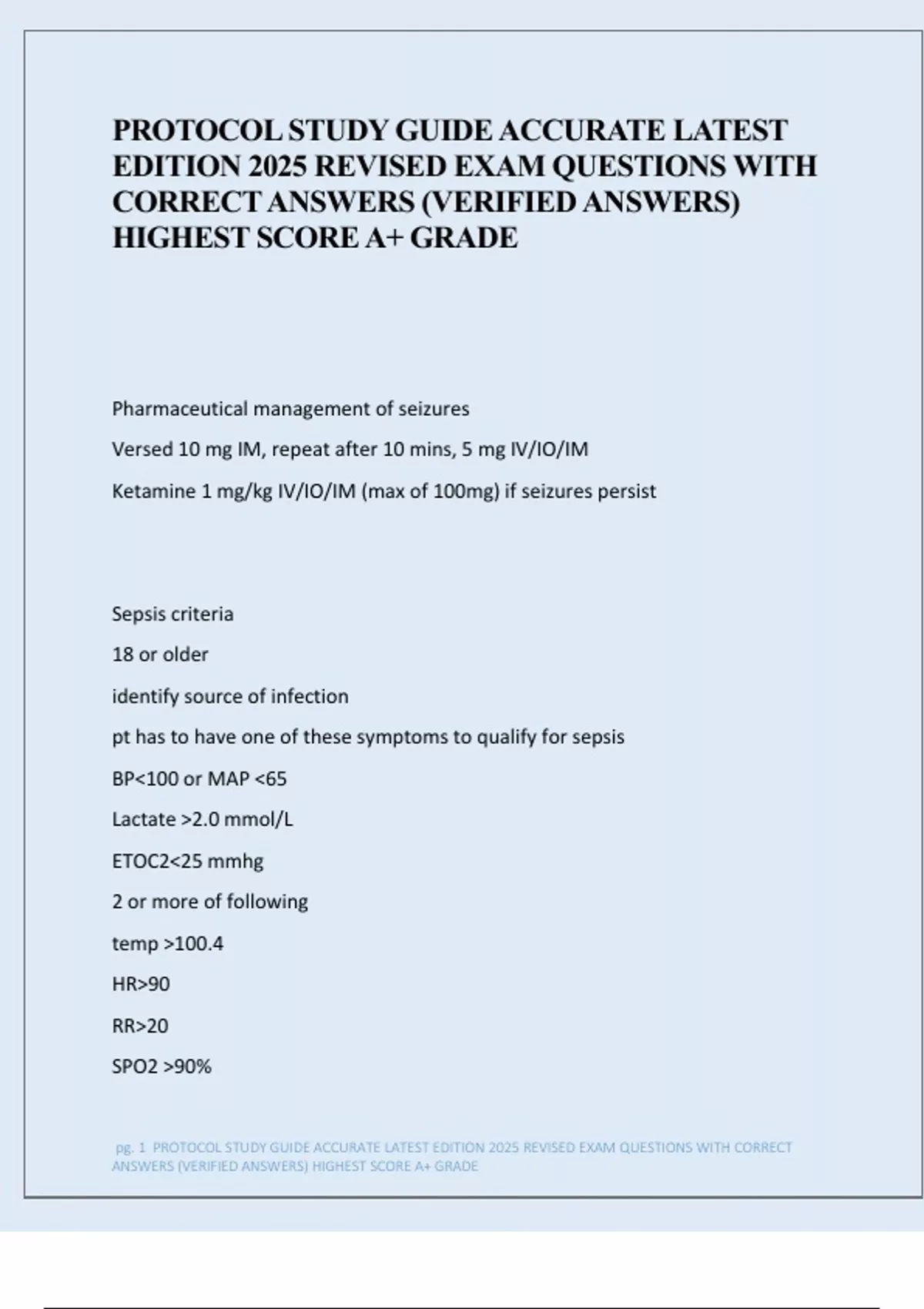 PROTOCOL STUDY GUIDE ACCURATE LATEST EDITION 2025 REVISED EXAM ...