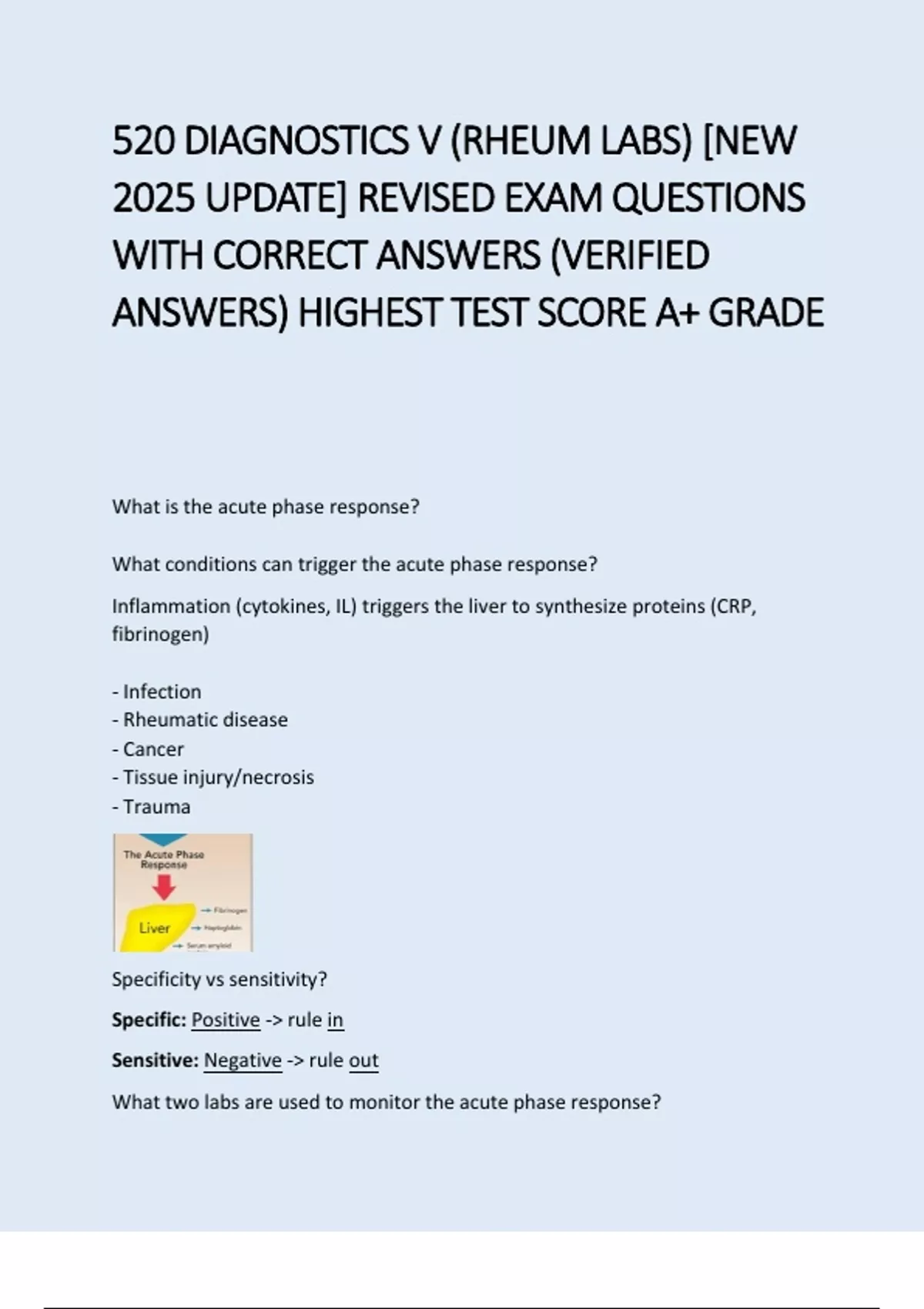 520 ORTHO - RHEUM ANATOMY PRACTICAL / 520 DIAGNOSTICS V (RHEUM LABS ...