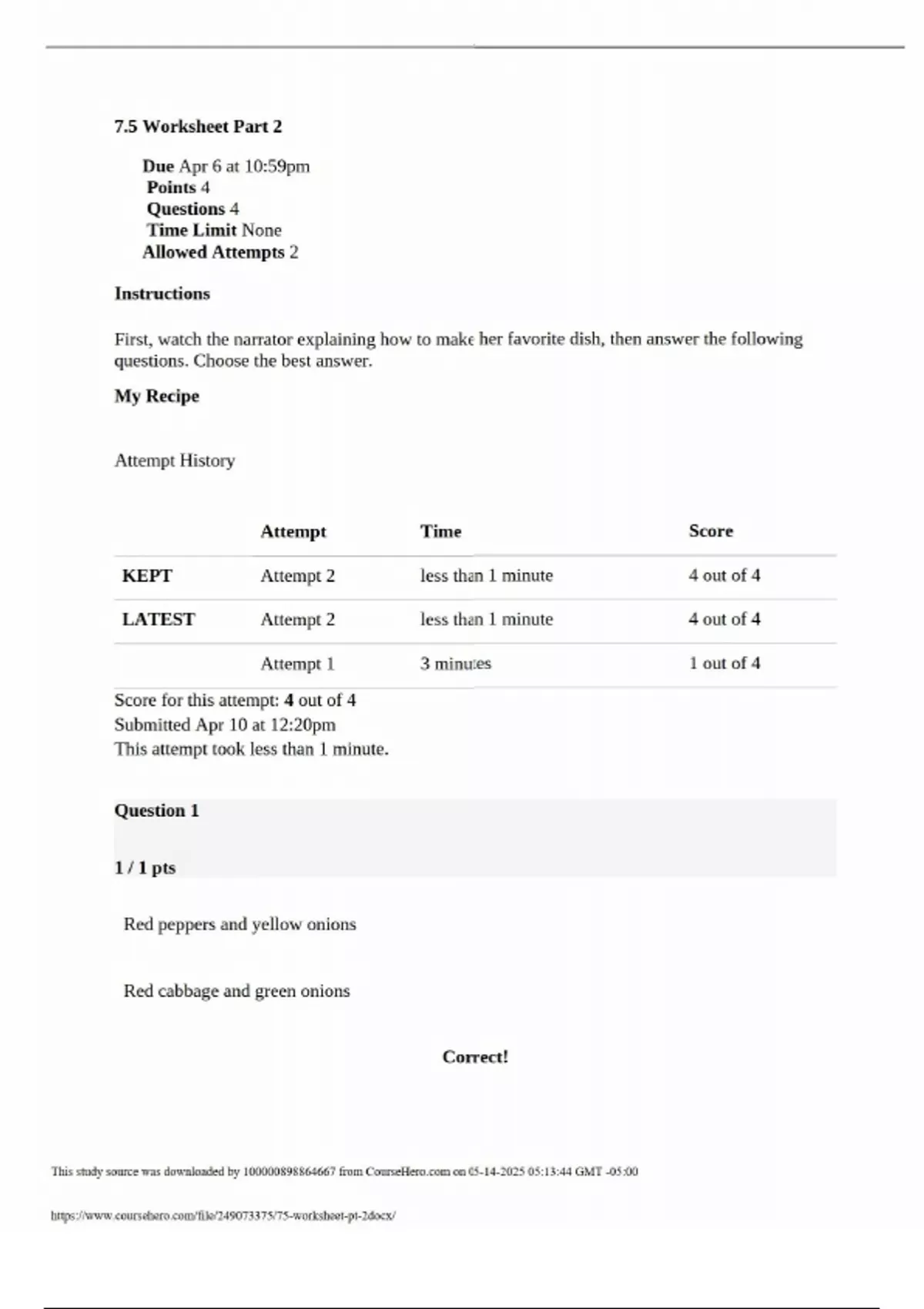 AMSL 1020 – University Georgia | 2025 update | 7.5 Worksheet Part 2 ...