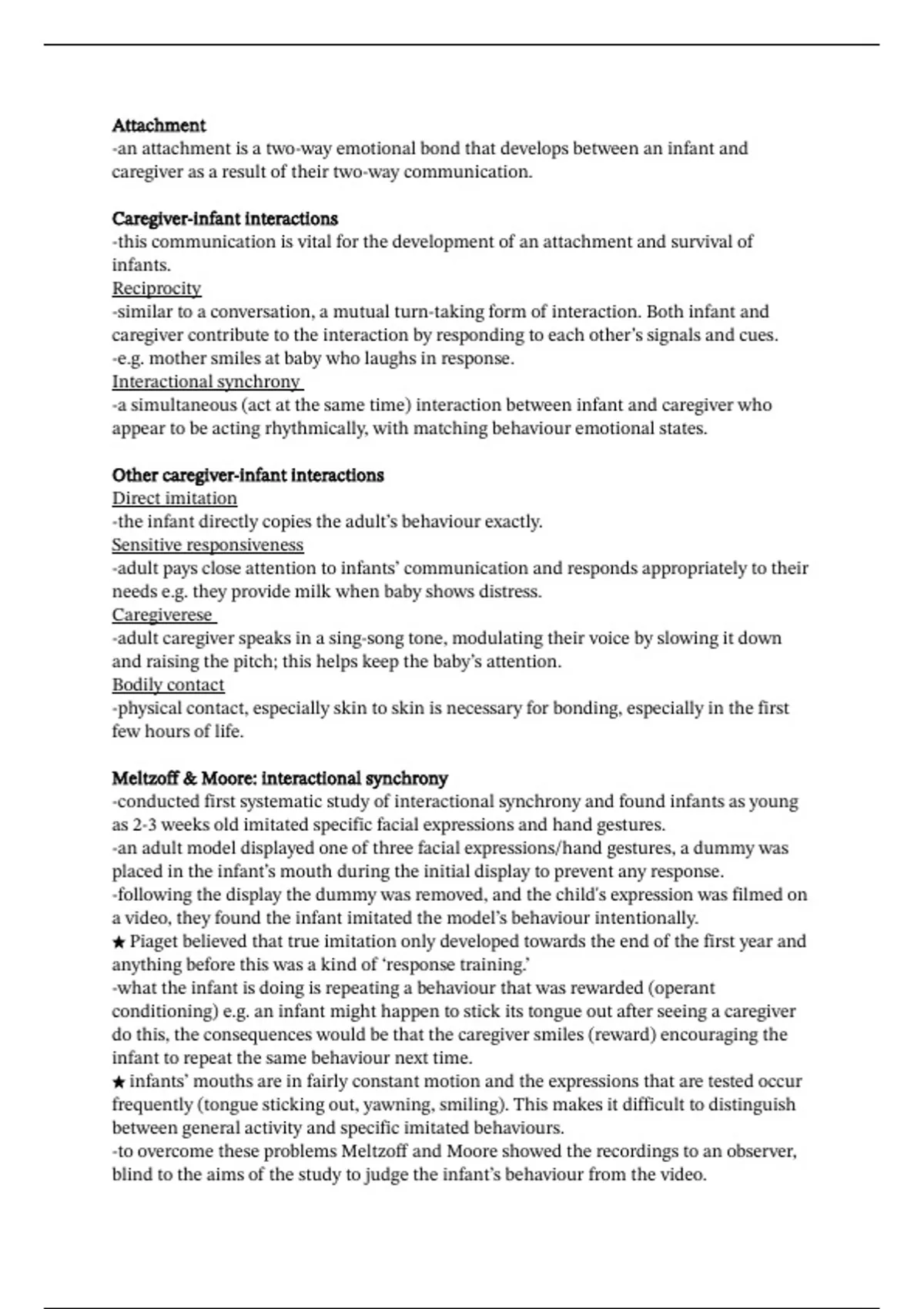 Summary complete notes: AQA a level psychology: attachment - Attachment ...