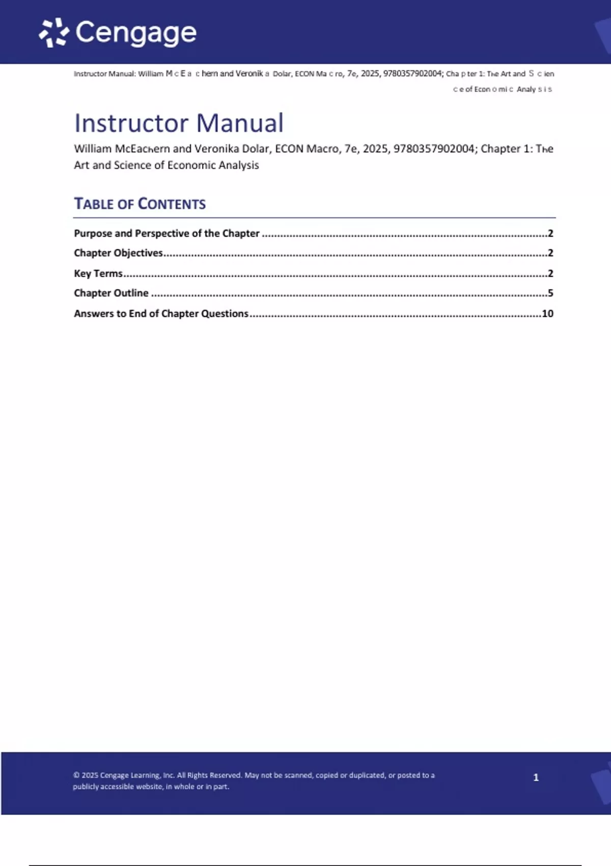 Solutions Manual, answers: ECON MACRO, McEachern - 7e - (2025 update ...