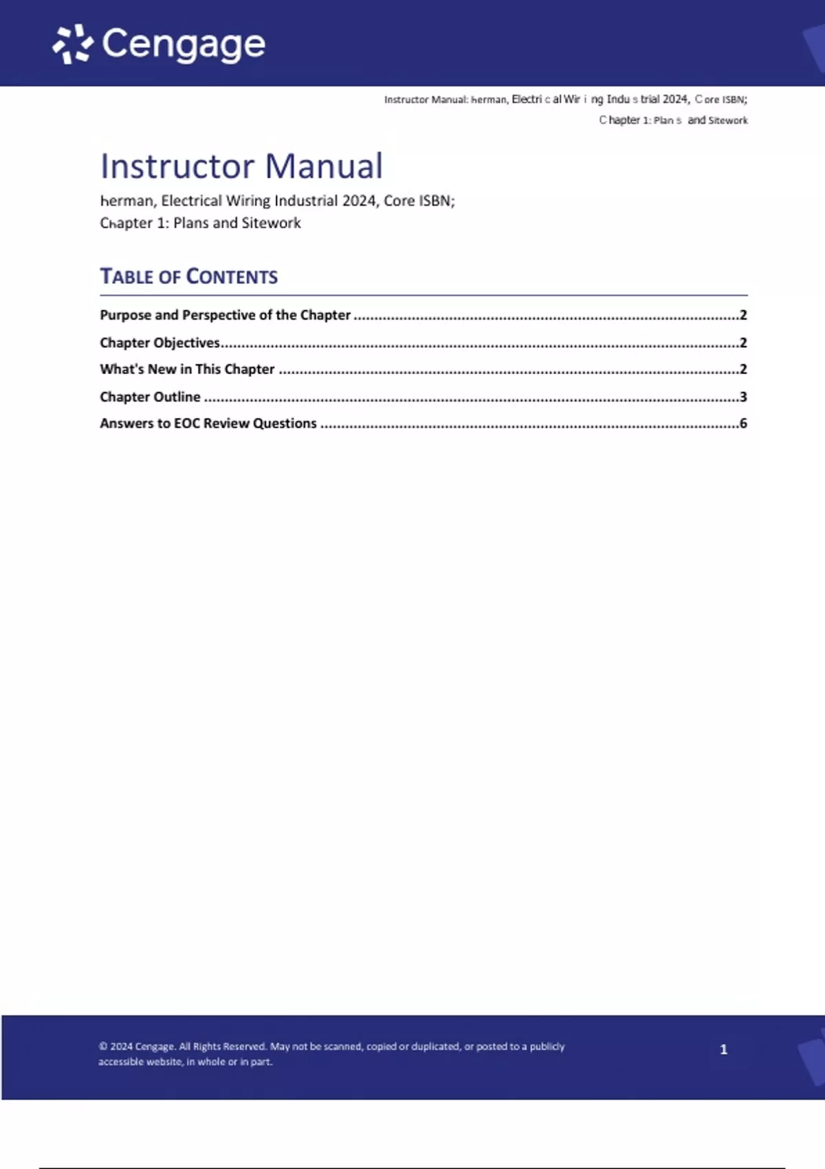 Summary Solutions Manual, answers: Electrical Wiring Industrial,Herman ...