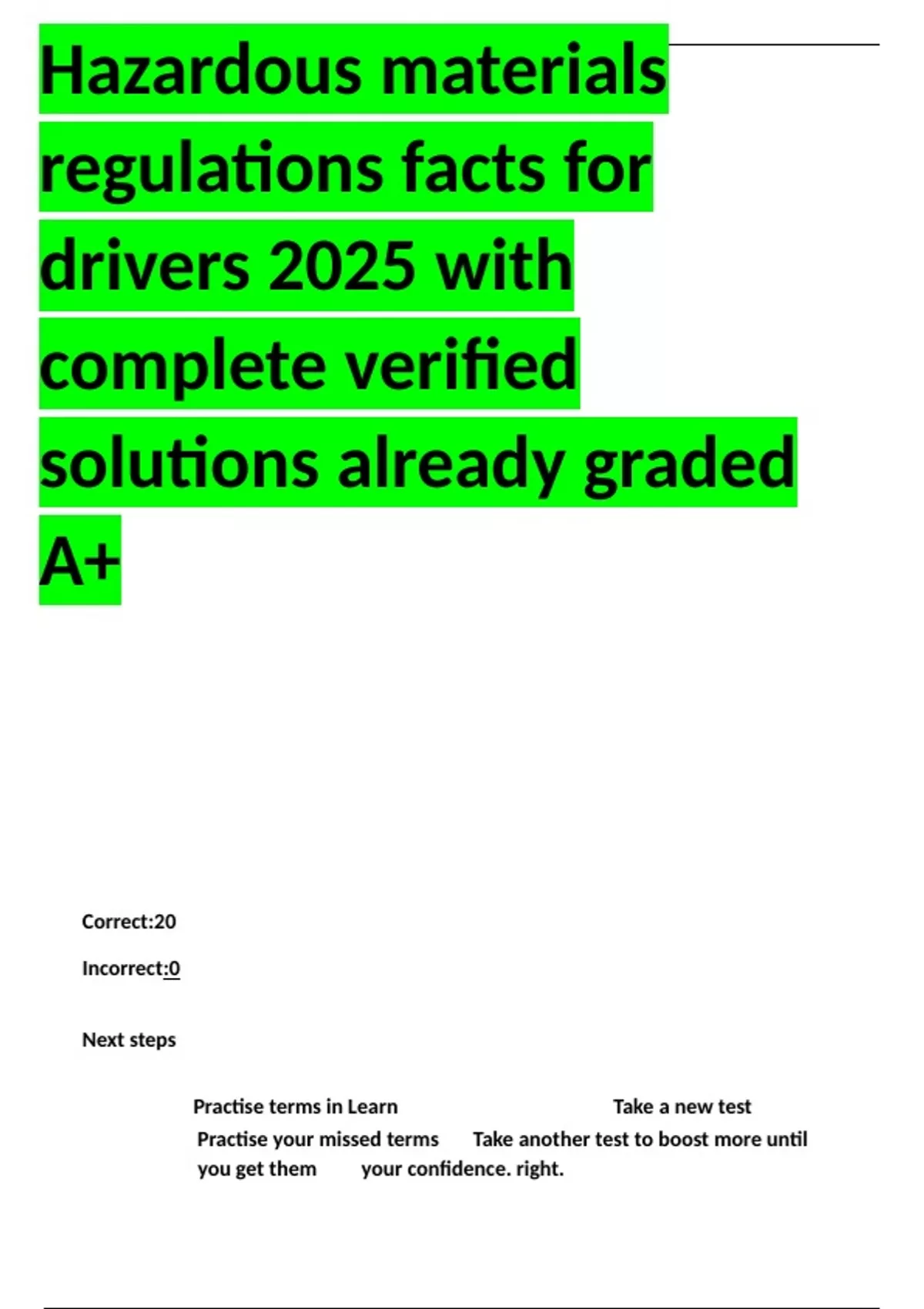 Hazardous materials regulations facts for drivers 2025 with complete ...