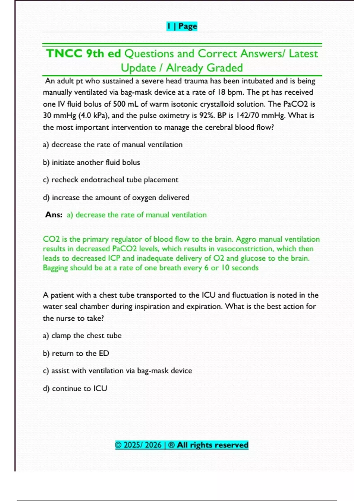 TNCC 9th Edition | Emergency Nursing Certification | 2025–2026 ...