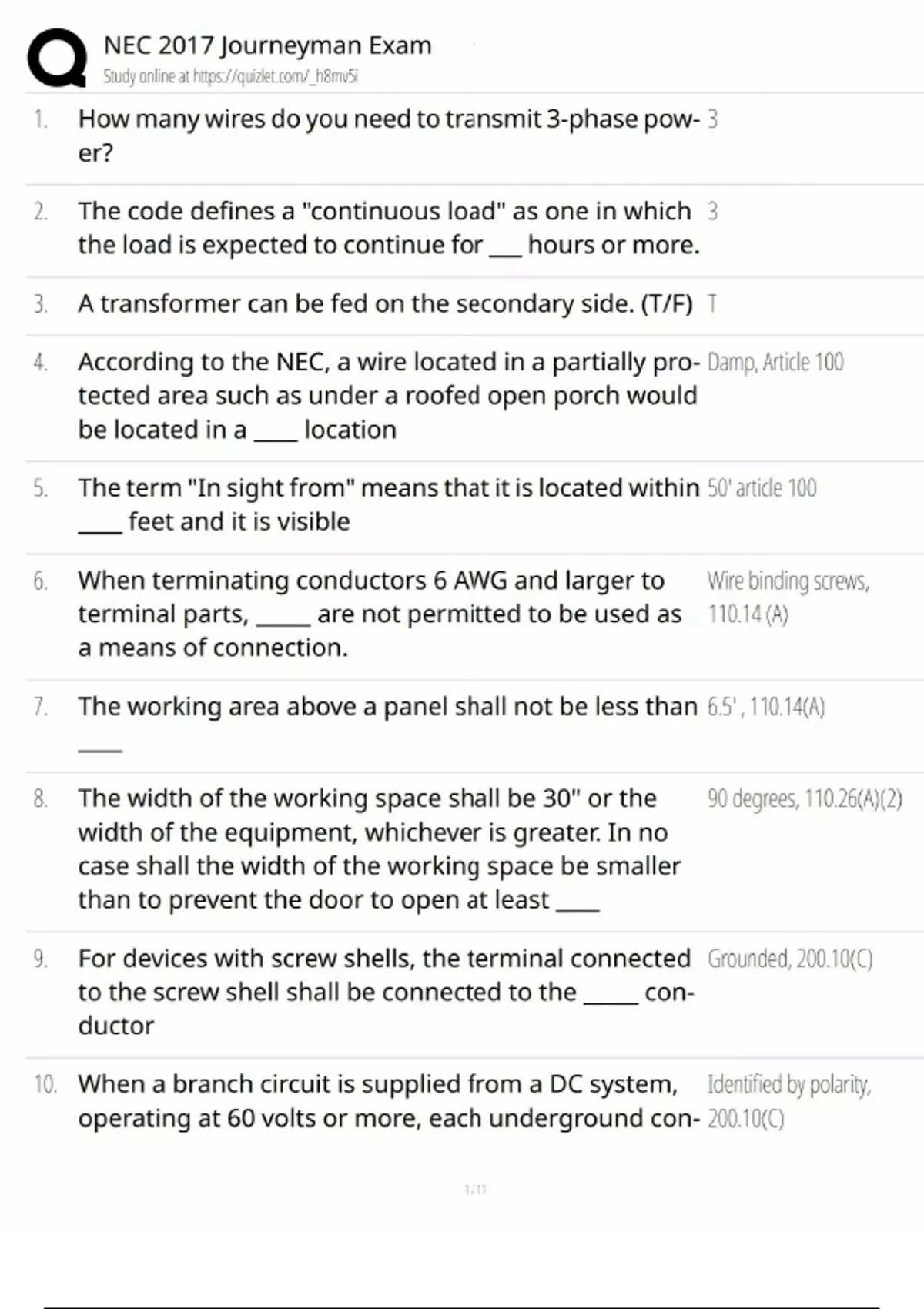 NEC 2025 Journeyman Exam 2025 NEC license practice questions - NEC 2025 Journeyman - Stuvia US