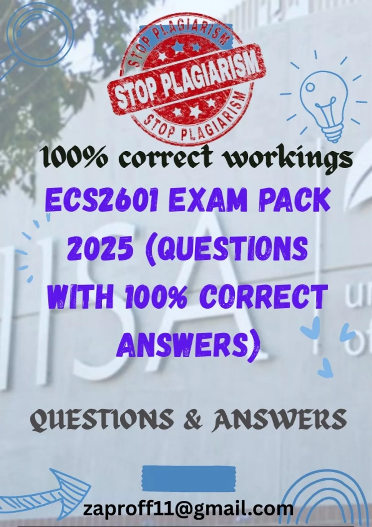 ECS2601 - EXAM PACK 2025 - ECS2601 PAST EXAM QUESTIONS WITH ANSWERS ...