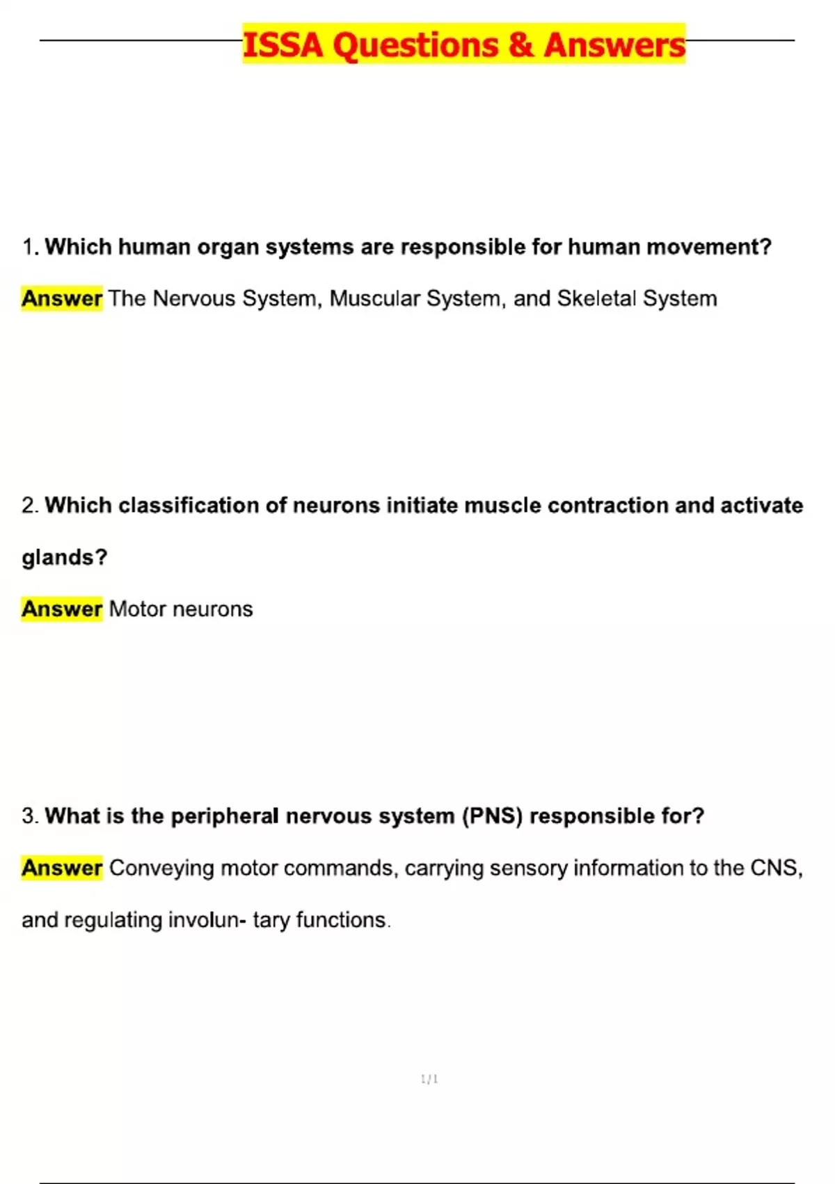 2025 ISSA EXAM Complete Actual Questions and Answers Latest (2025 / ...