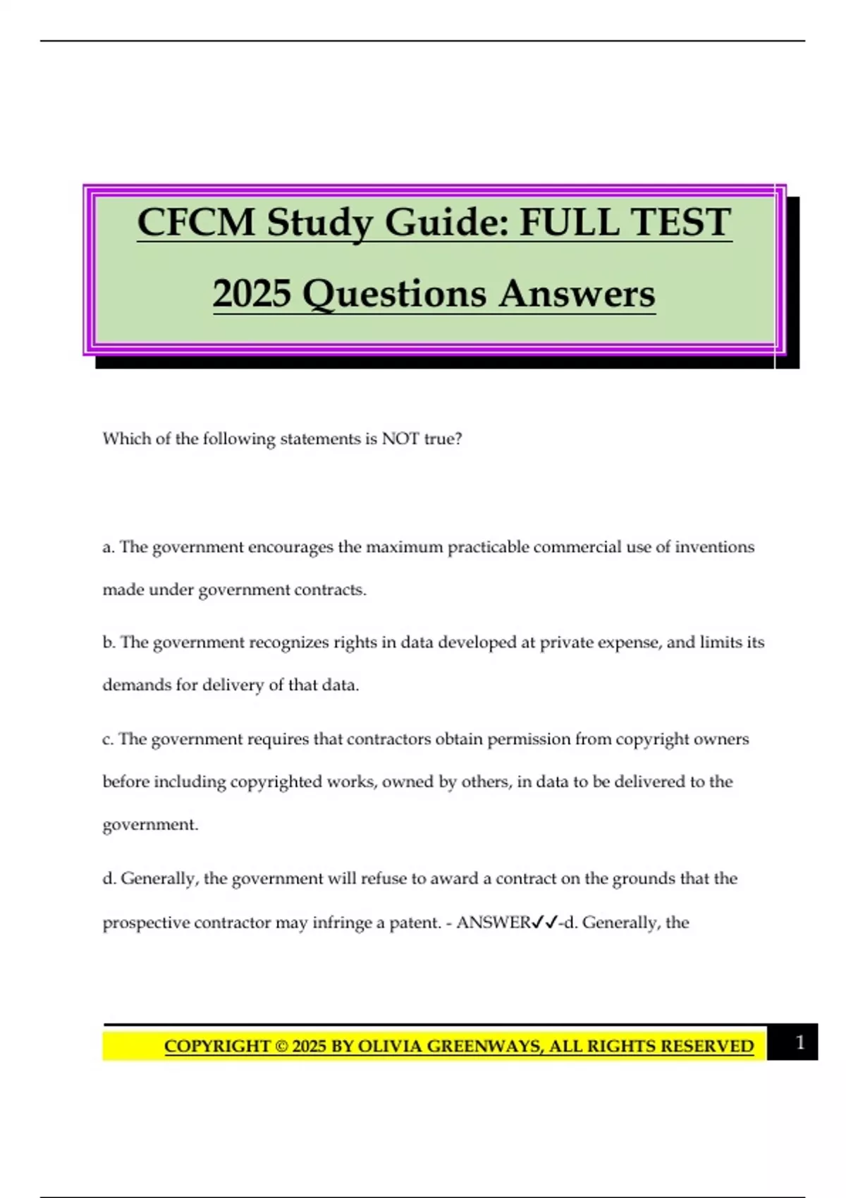 Certified Floodplain Manager (CFM) Exam 2025 Questions and Answers - CFCM - Stuvia US