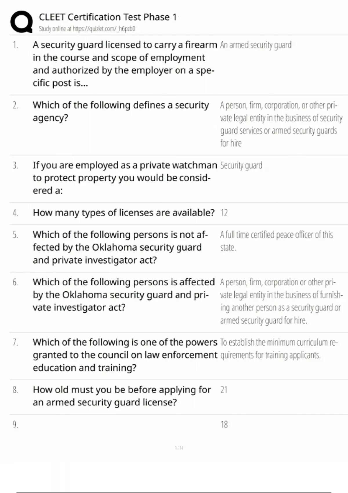 Oklahoma CLEET entry-level law enforcement exam prep/2025 version ...