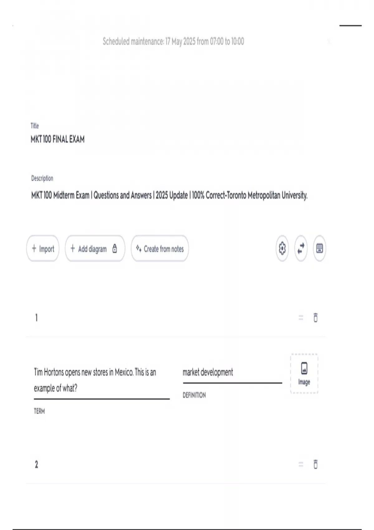 MKT 100 midterm Description MKT 100 Midterm Exam | Questions and ...
