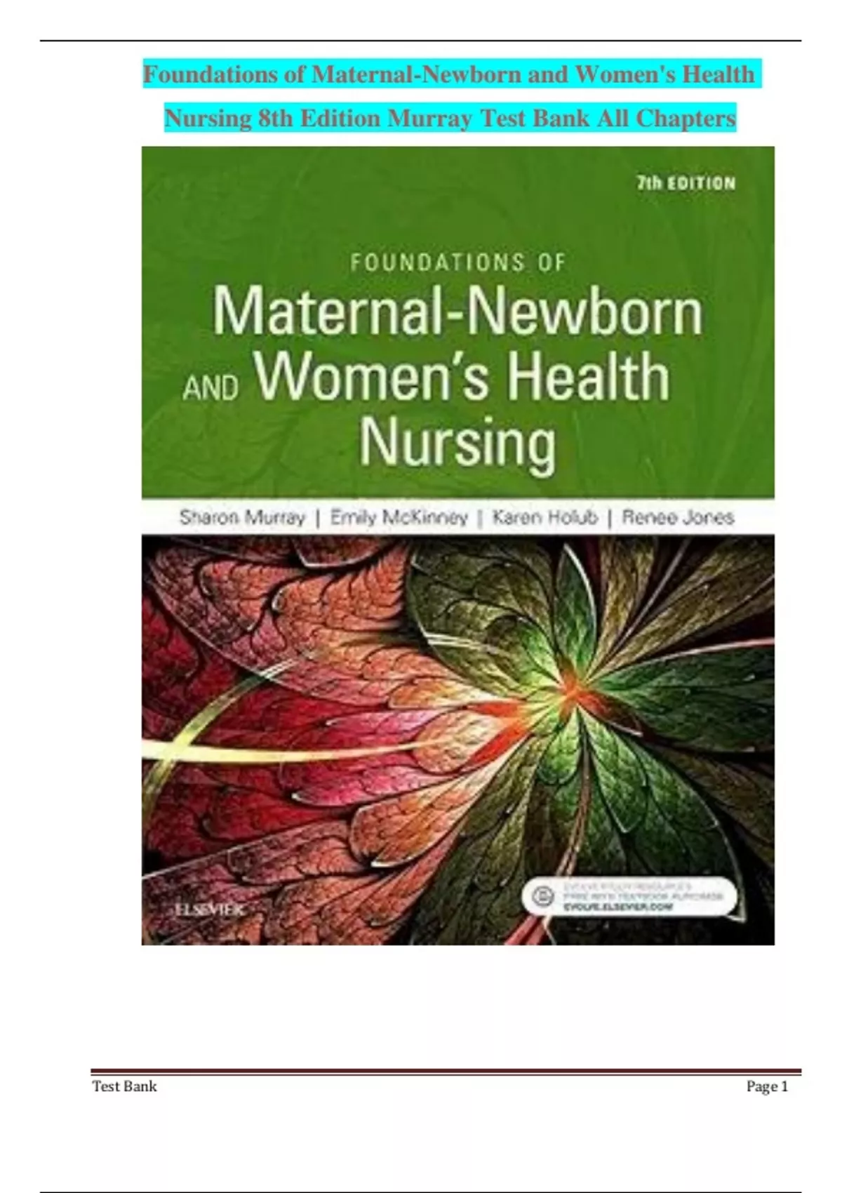 Foundations of Maternal-Newborn and Women's Health Nursing – 8th ...