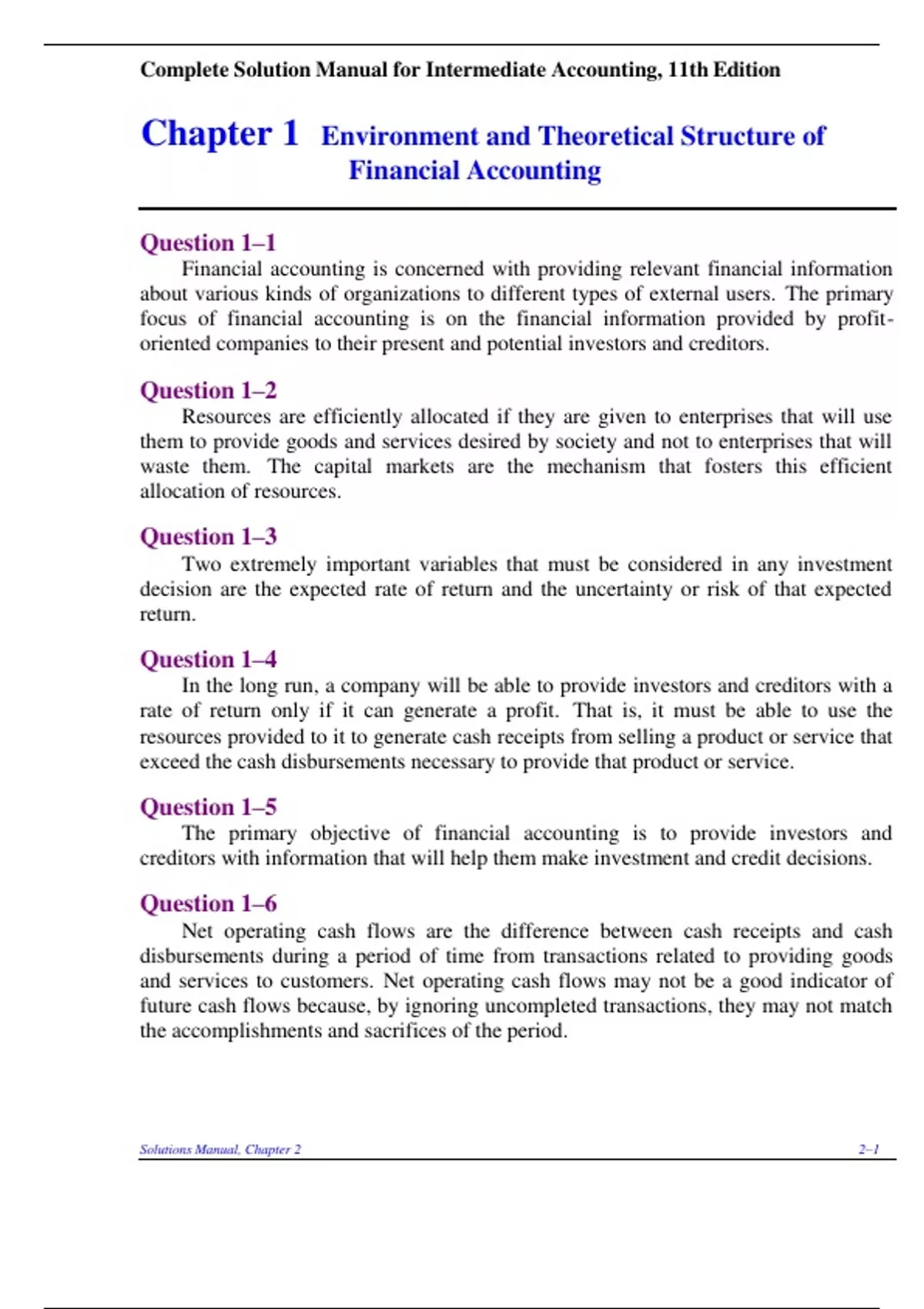 Intermediate Accounting, 11th Edition – Complete Solution Manual ...