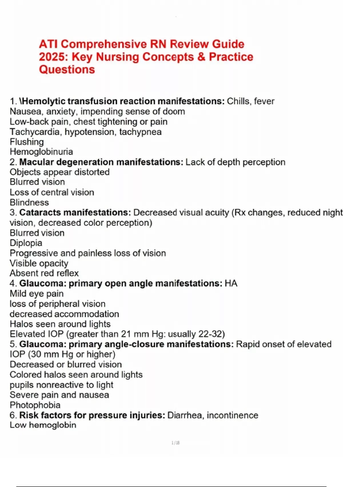 ATI Comprehensive RN Review Guide 2025: Key Nursing Concepts & Practice ...