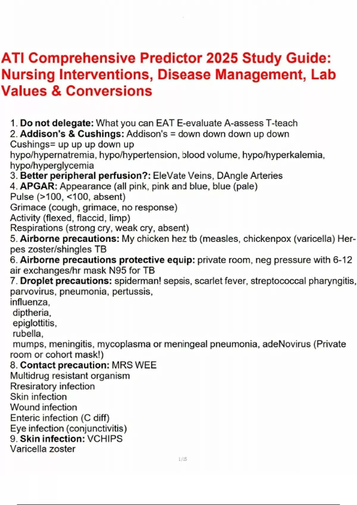 ATI Comprehensive Predictor 2025 Study Guide: Nursing Interventions ...