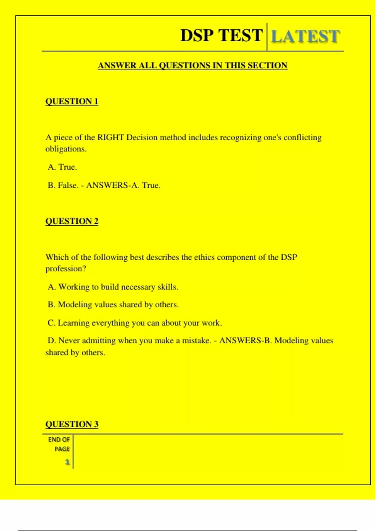 DSP Test – Complete Direct Support Professional Practice Exam with ...