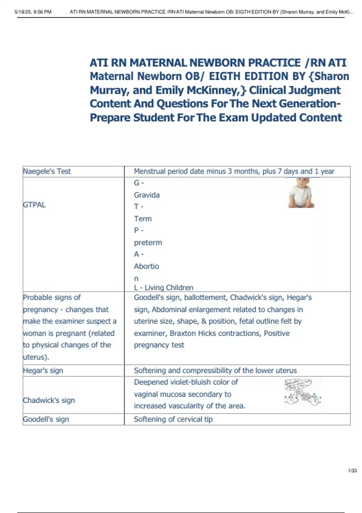 ATI RN MATERNAL NEWBORN PRACTICE /RN ATI Maternal Newborn OB/ EIGTH ...
