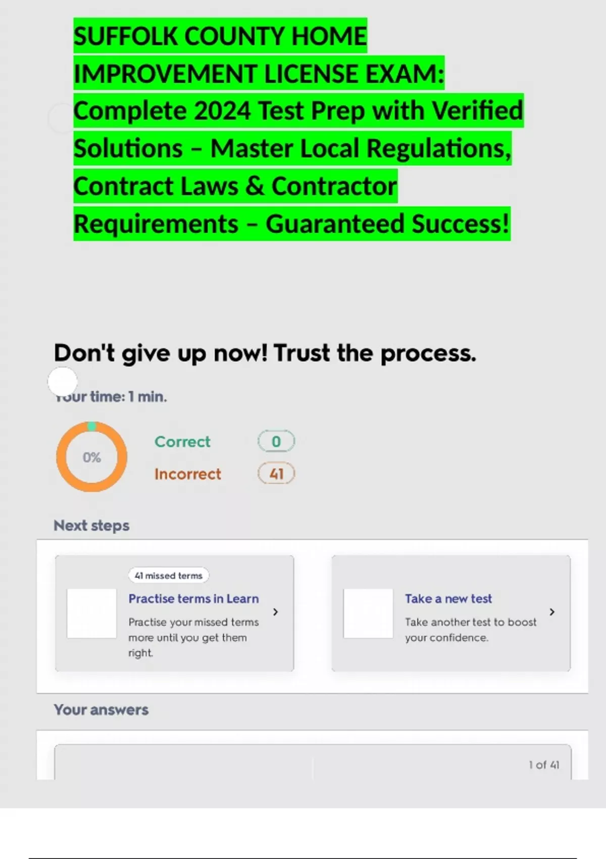 SUFFOLK COUNTY HOME IMPROVEMENT LICENSE EXAM: Complete 2024 Test Prep ...