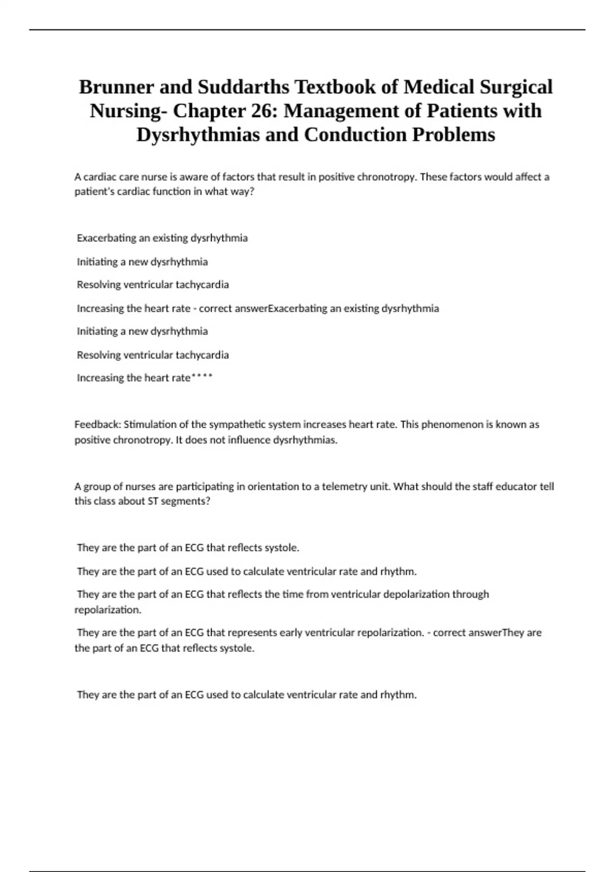 Brunner and Suddarths Textbook of Medical Surgical Nursing- Chapter 26 ...