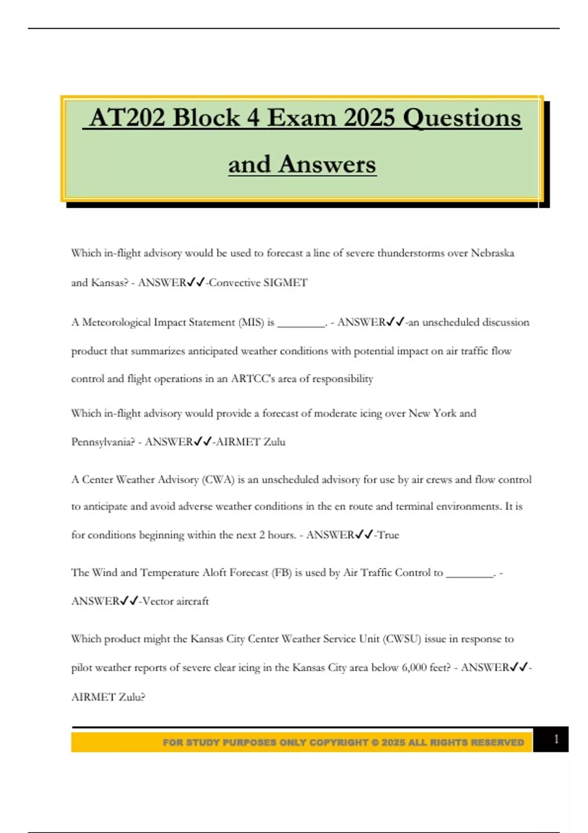 AT202 Block 4 Exam 2025 Questions and Answers - AT 202 - Stuvia US