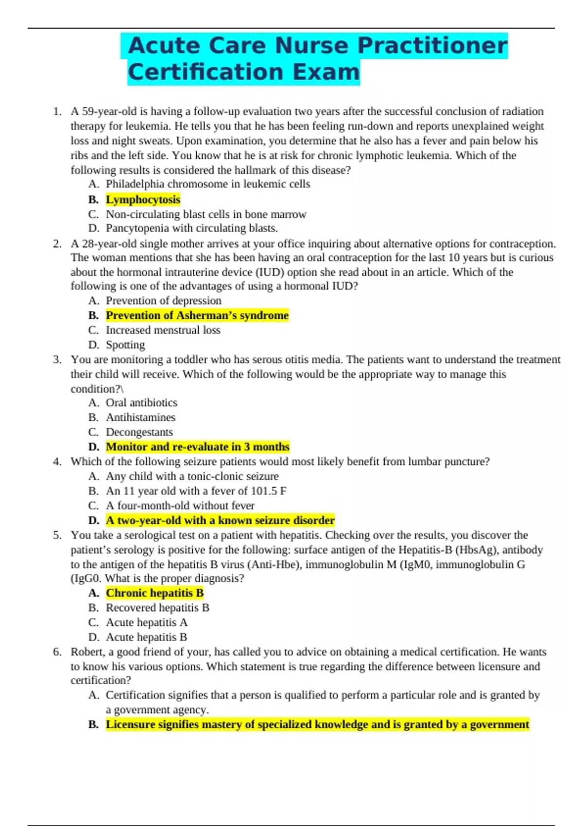 Basic life support exam 2025 - Fundamentals of nursing - Stuvia UK
