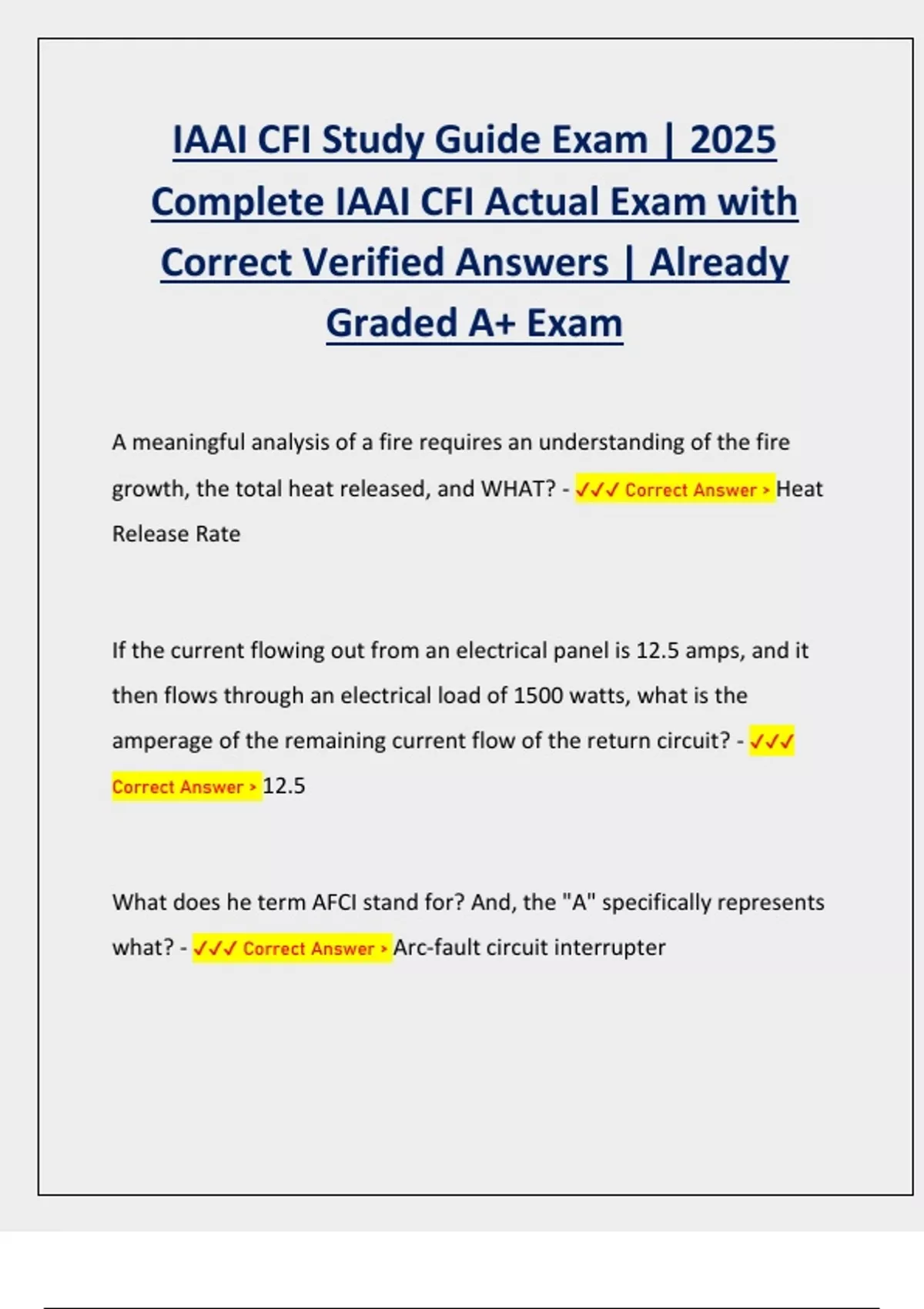 BUNDLE OF IAAI CFI FIA EXAM QUESTION BANK | ACCURATE REAL EXAM ...
