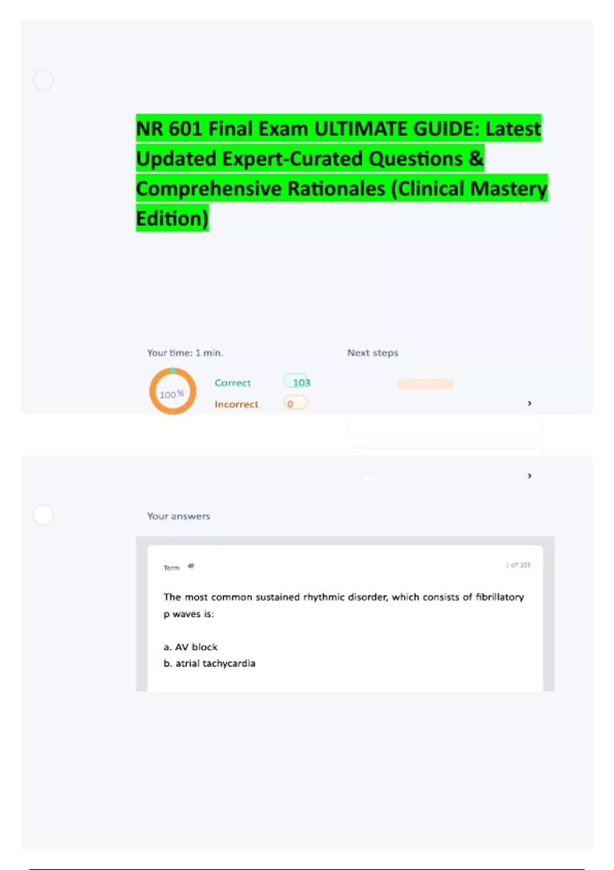 NR 601 Final Exam ULTIMATE GUIDE: Latest Updated Expert-Curated ...