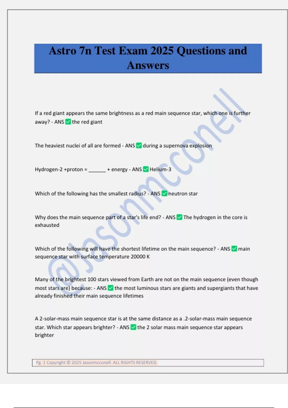 Astro 7n Test Exam 2025 Questions and Answers - Astro 7N - Stuvia US