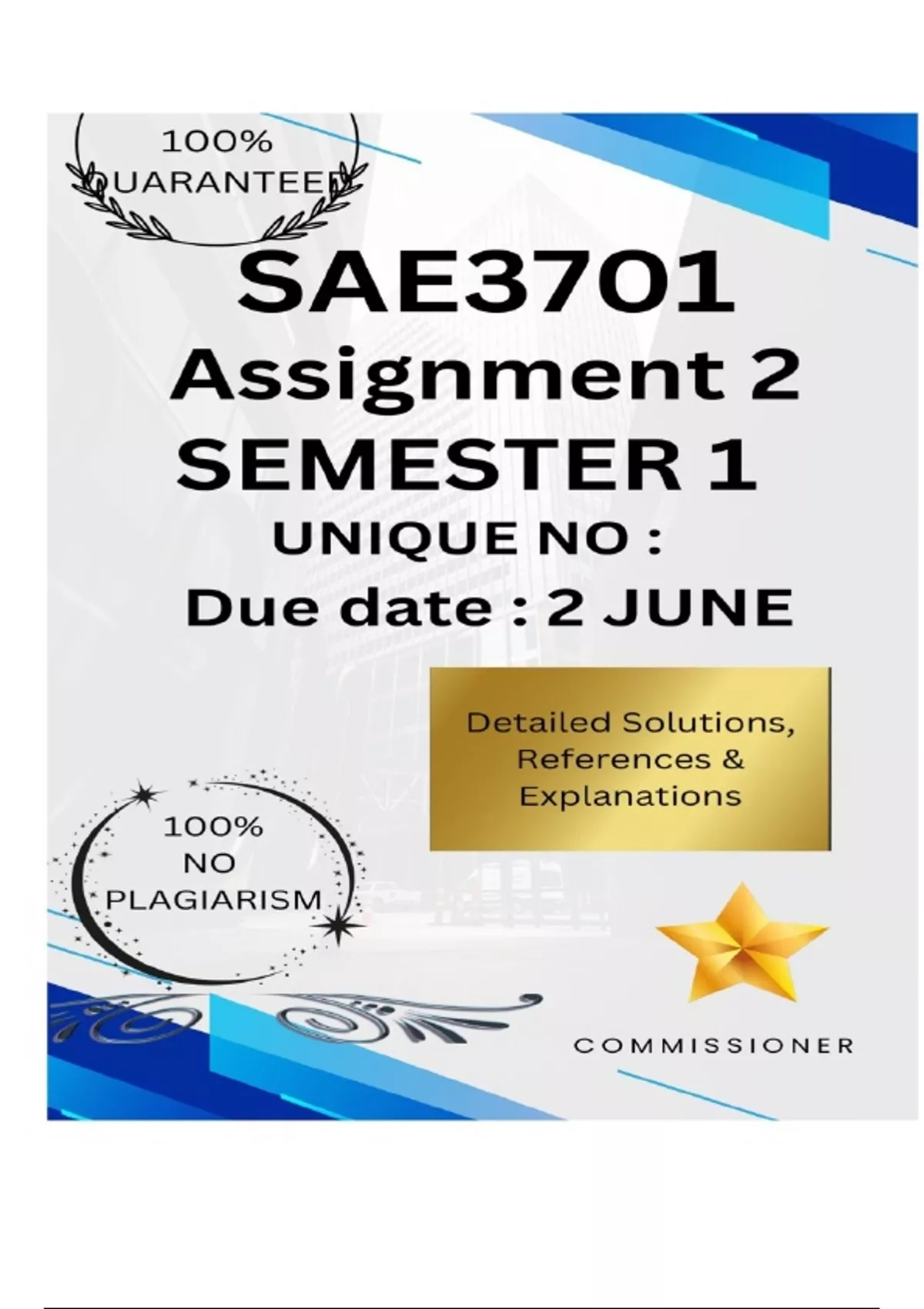 SAE3701 Assignment 2 (COMPLETE ANSWERS) Semester 1 2025 - DUE 2 June 2025 - South African ...