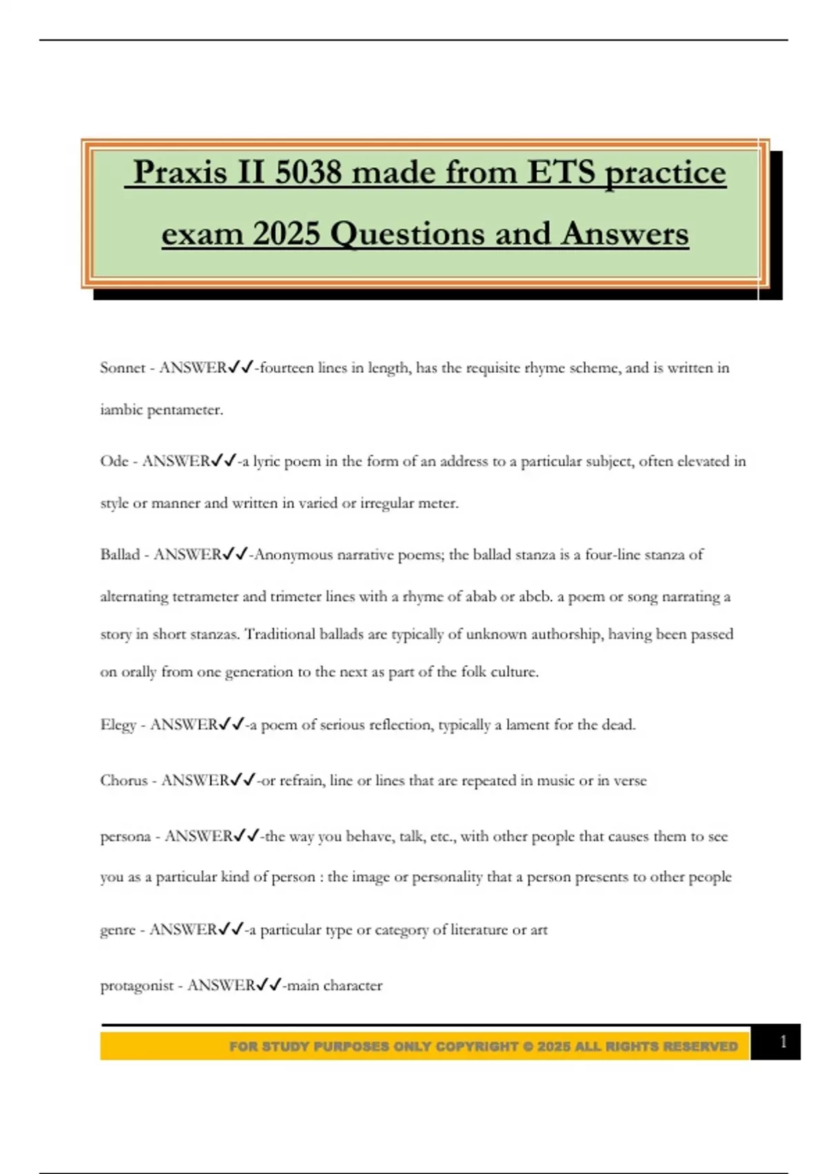 Praxis 5038 Free Practice Test