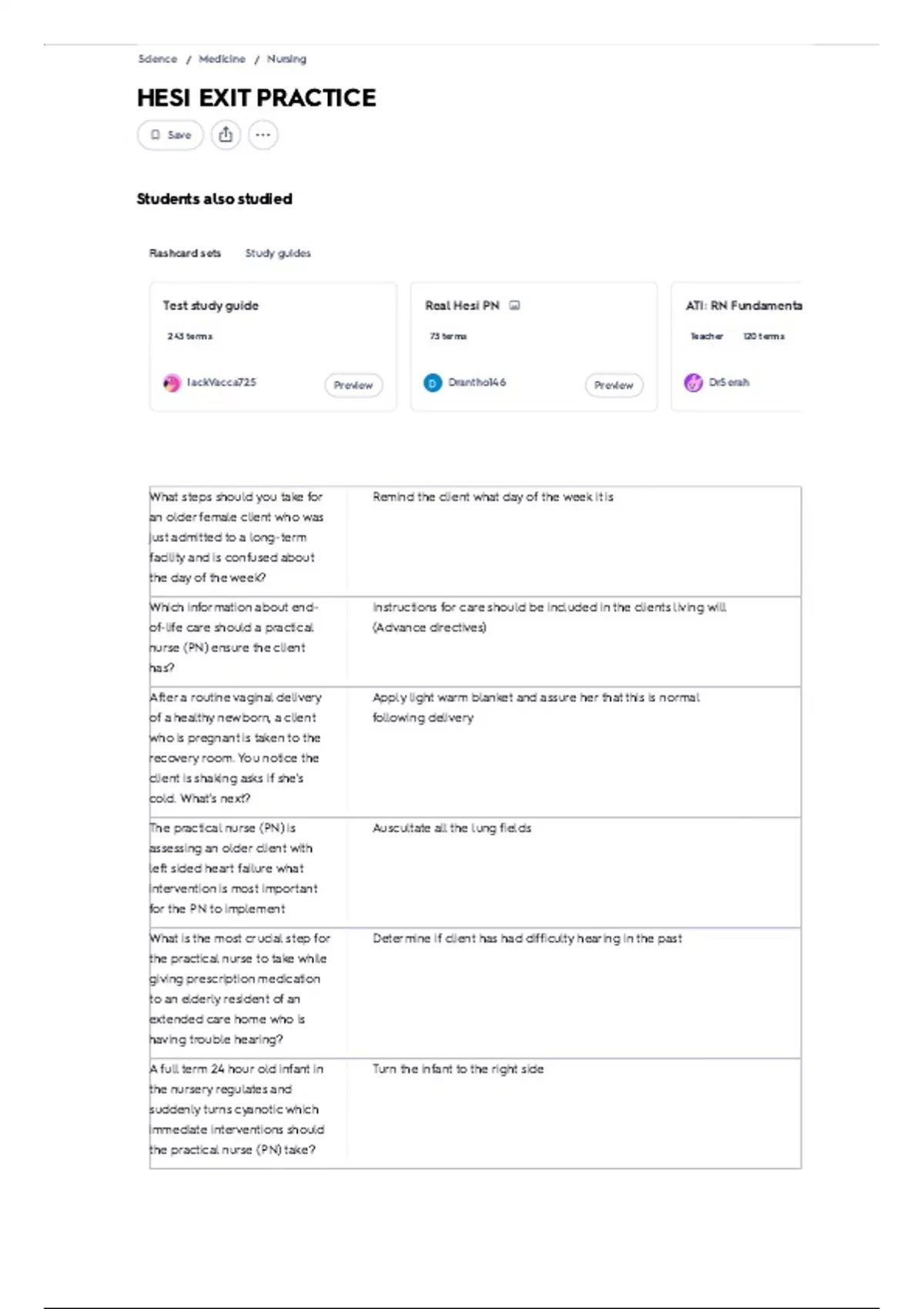 HESI EXIT PRACTICE EXAM |COMPLETE ACTUAL QUESTIONS WITH VERIFIED ...