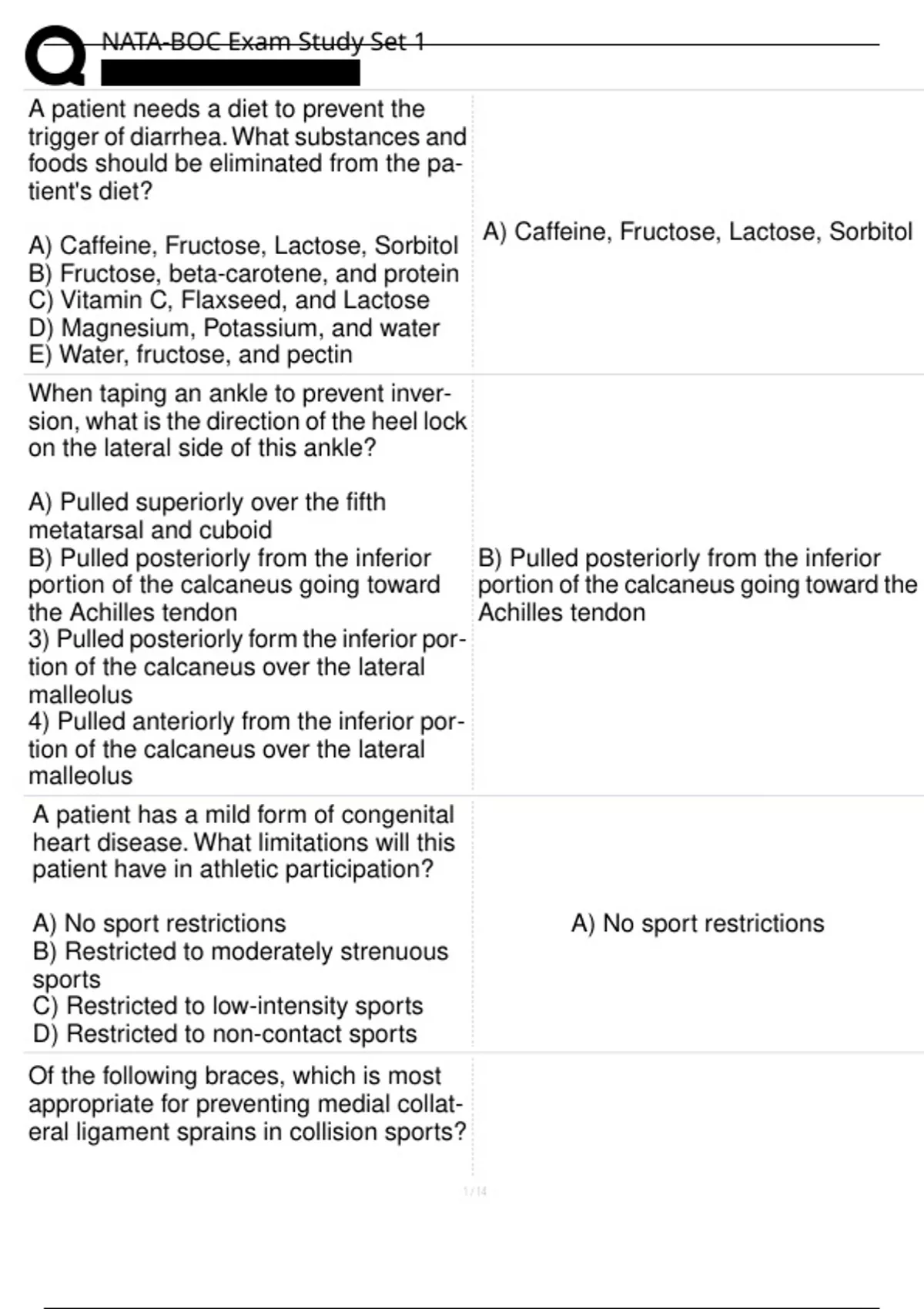 NATA-BOC EXAM STUDY SET 1 (BASED ON THE ARNHEIM'S PRINCIPLES OF ...