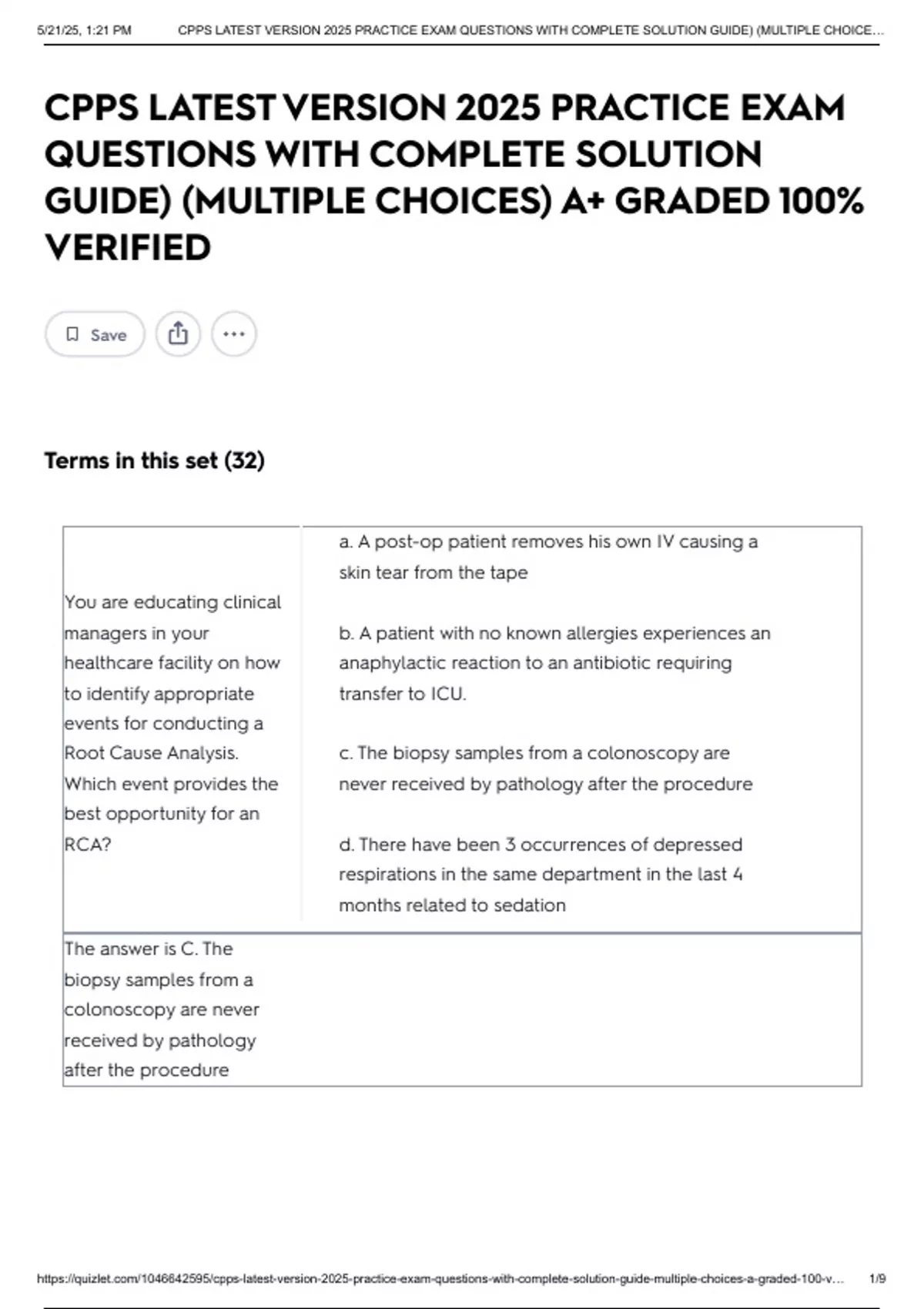 CPPS LATEST VERSION 2025 PRACTICE EXAM QUESTIONS WITH COMPLETE SOLUTION ...