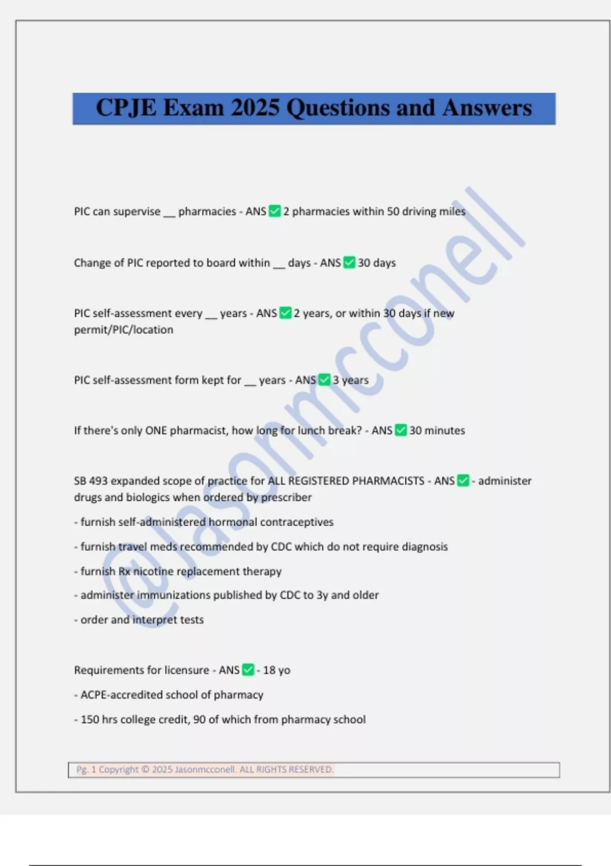 CPJE Exam 2025 Questions and Answers - CPJE - Stuvia US