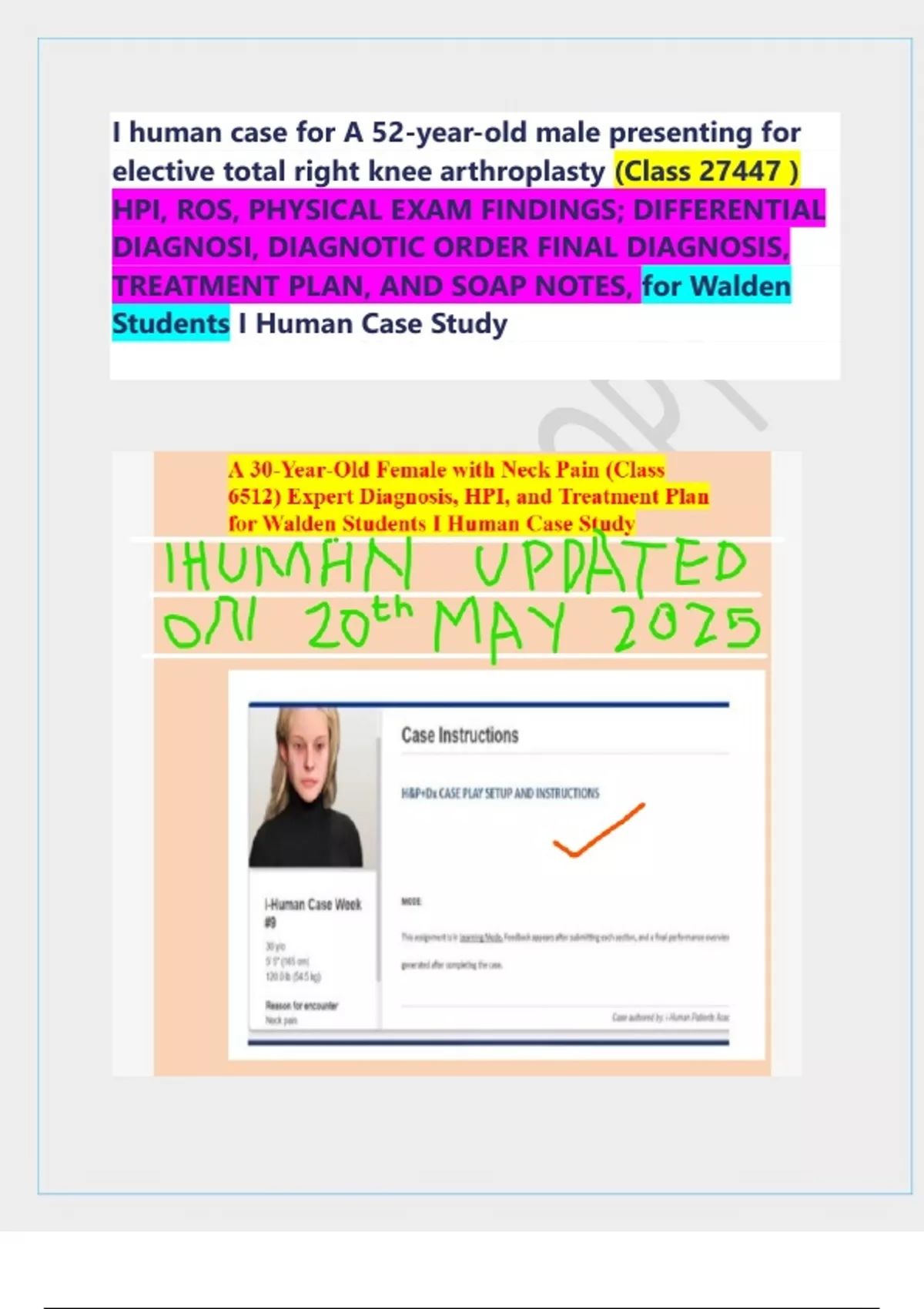 I human case for A 52-year-old male presenting for elective total right ...