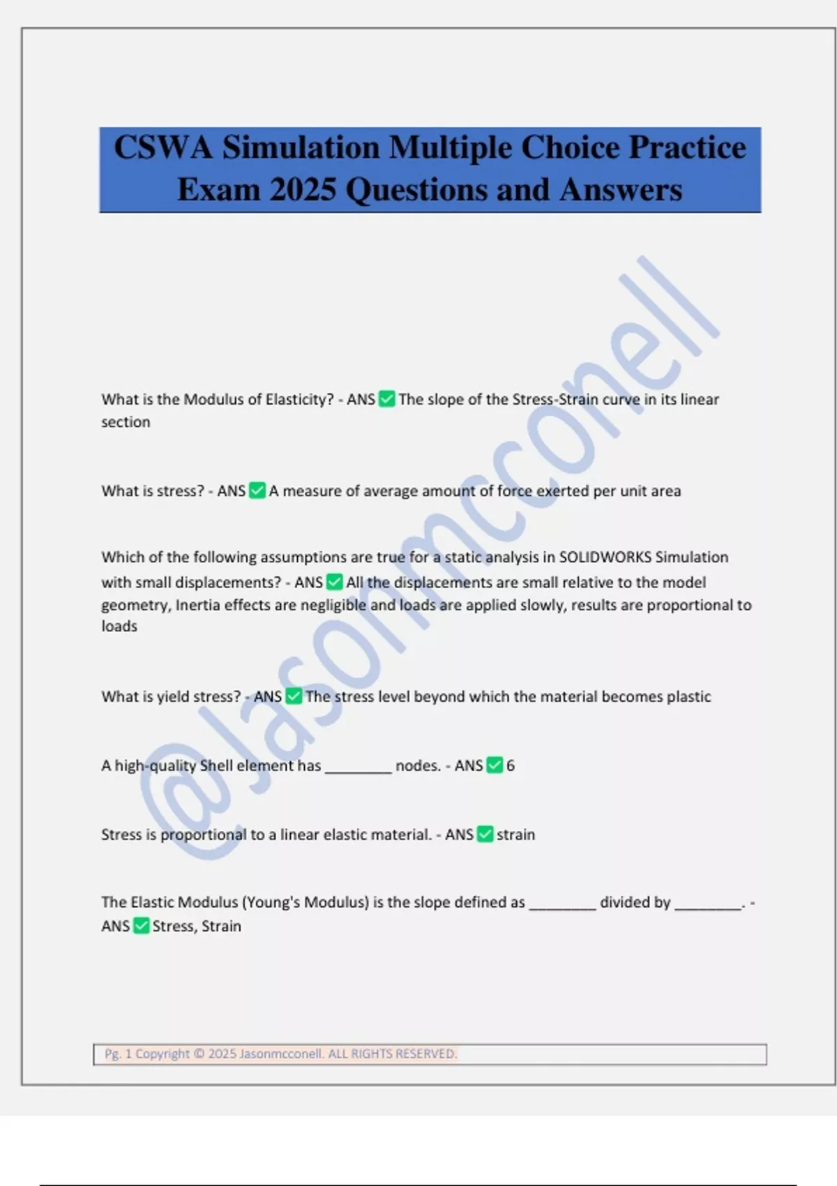 CSWA Simulation Multiple Choice Practice Exam 2025 Questions and Answers - CSWA - Stuvia US